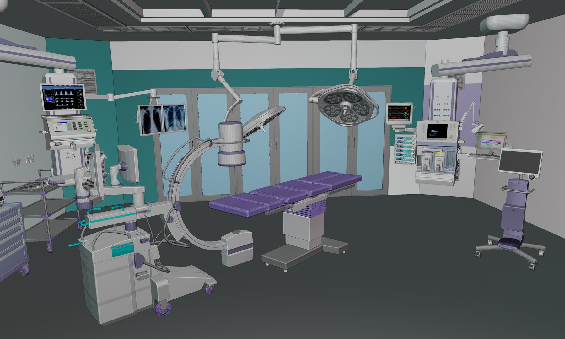 3D Surgical-Operation Room 3D Model Model - TurboSquid 1714745