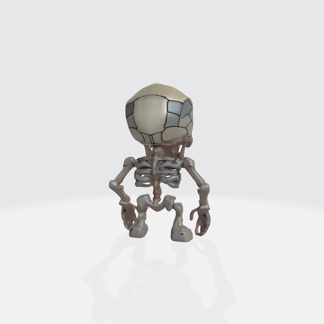 Cybernetic Skeleton Warrior With Futuristic Skull Design Model ...