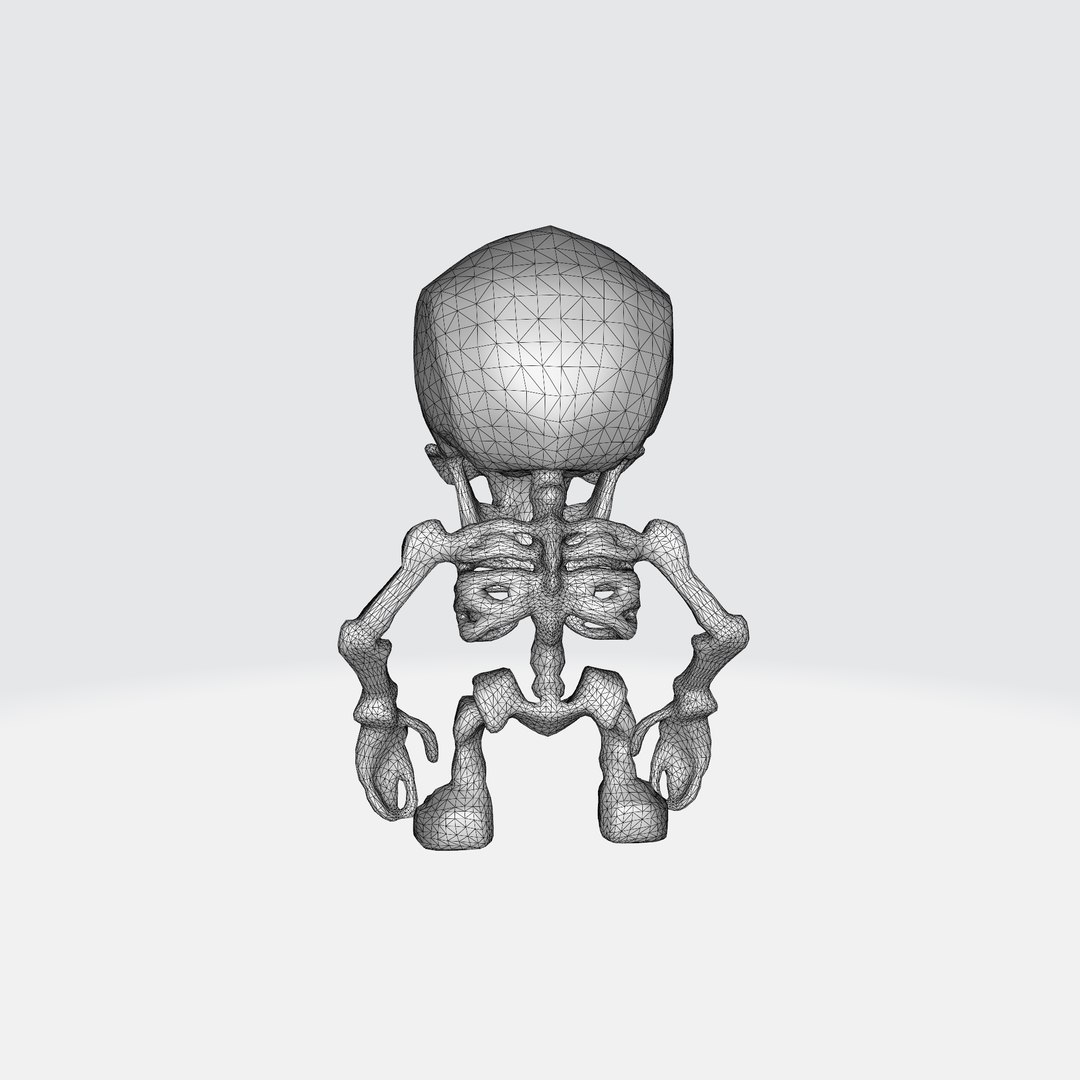 Cybernetic Skeleton Warrior With Futuristic Skull Design Model ...