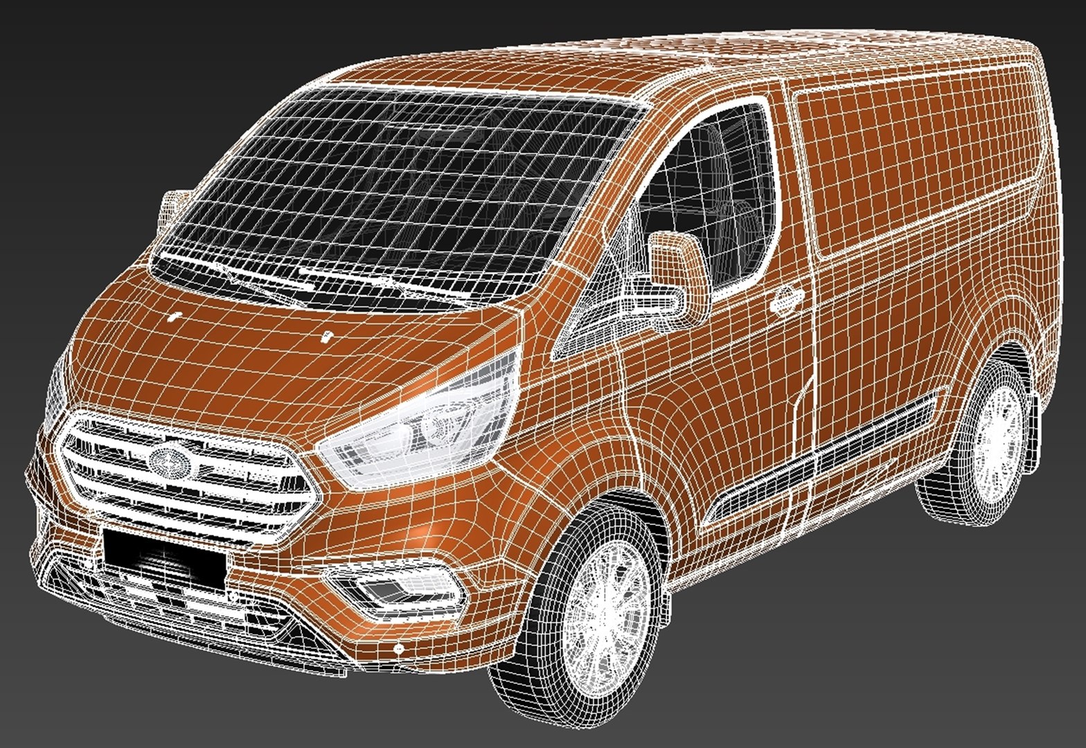 Ford Transit Custom Van 2018 3D Model - TurboSquid 2224264