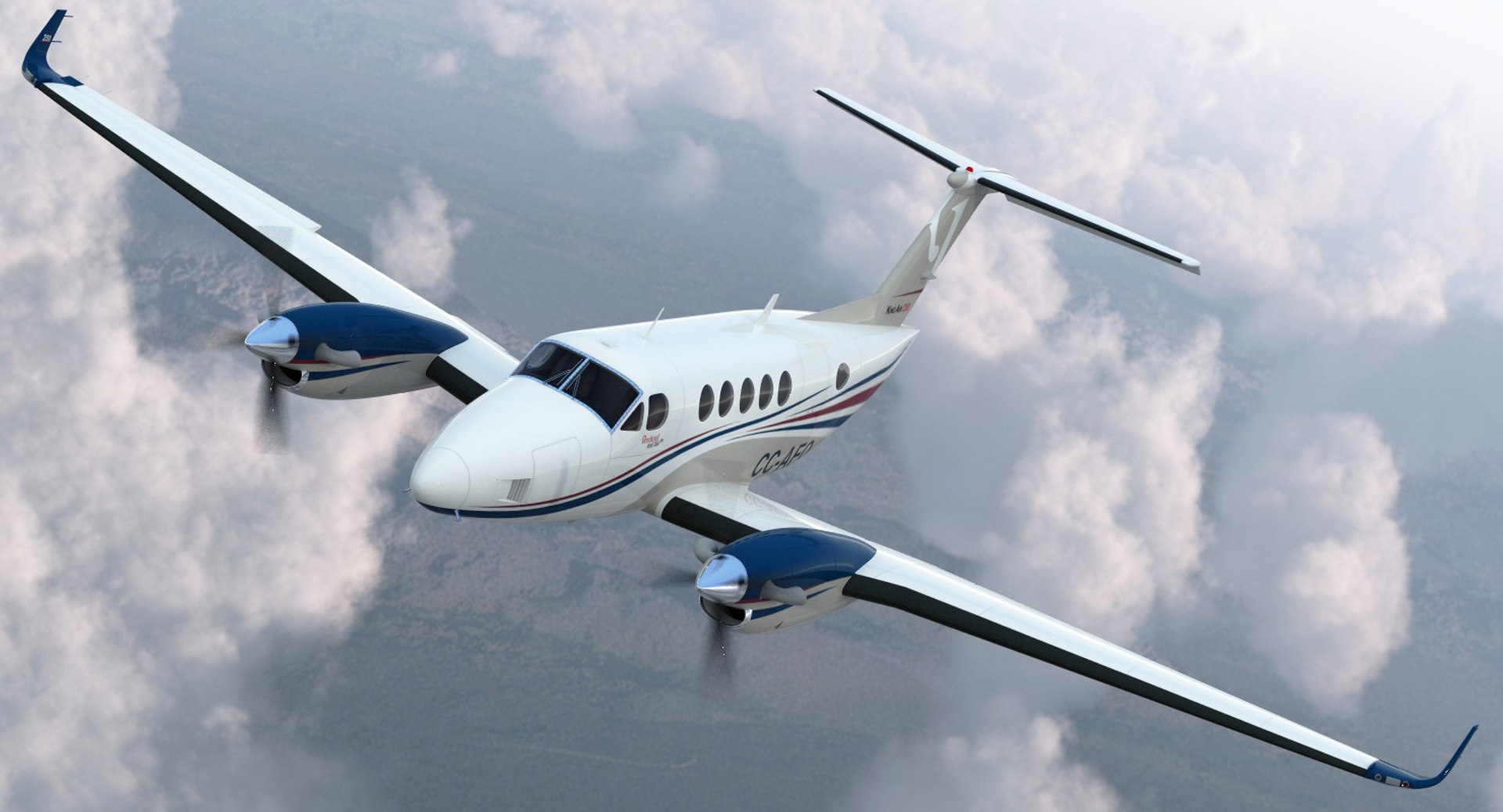 Civil utility aircraft beechcraft model - TurboSquid 1189501