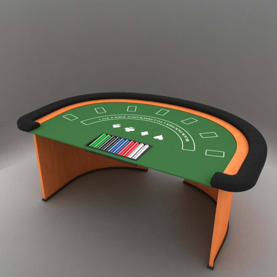 3d black jack table model