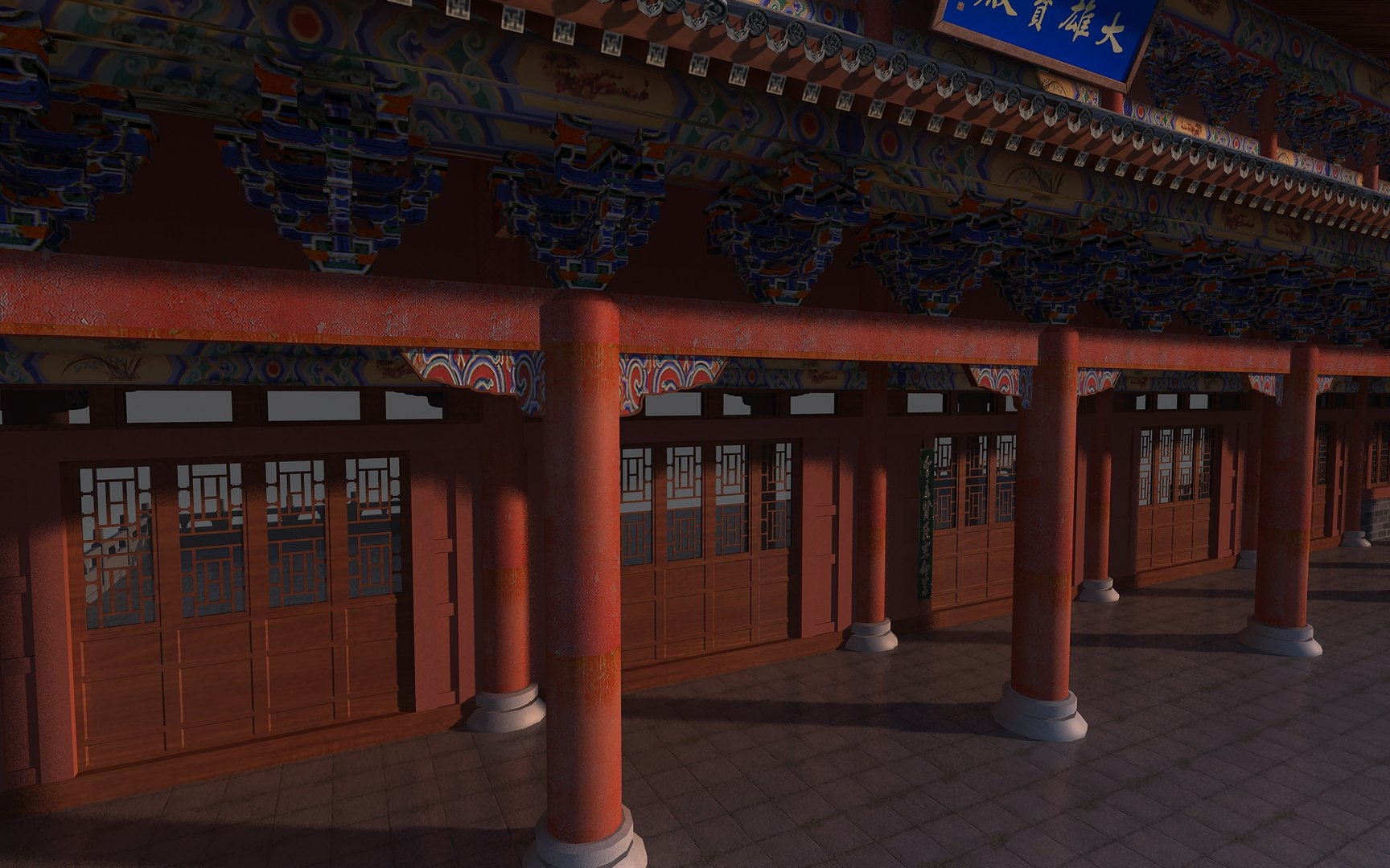 3D Ancient Hall - TurboSquid 1671215