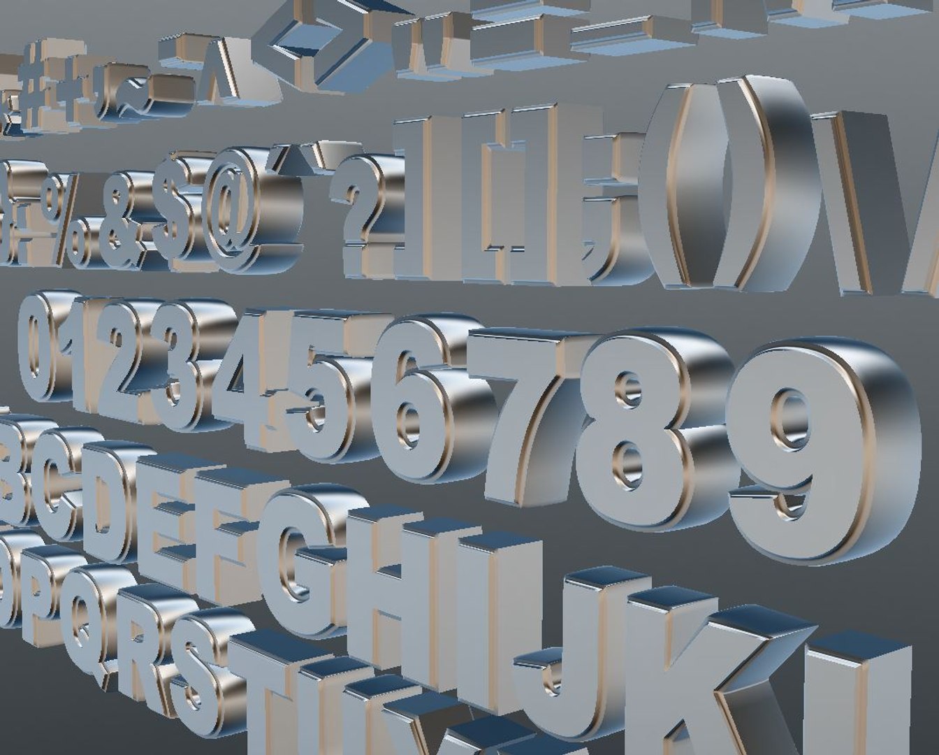 Alphabet - Letters Number 3D Model - TurboSquid 1540136