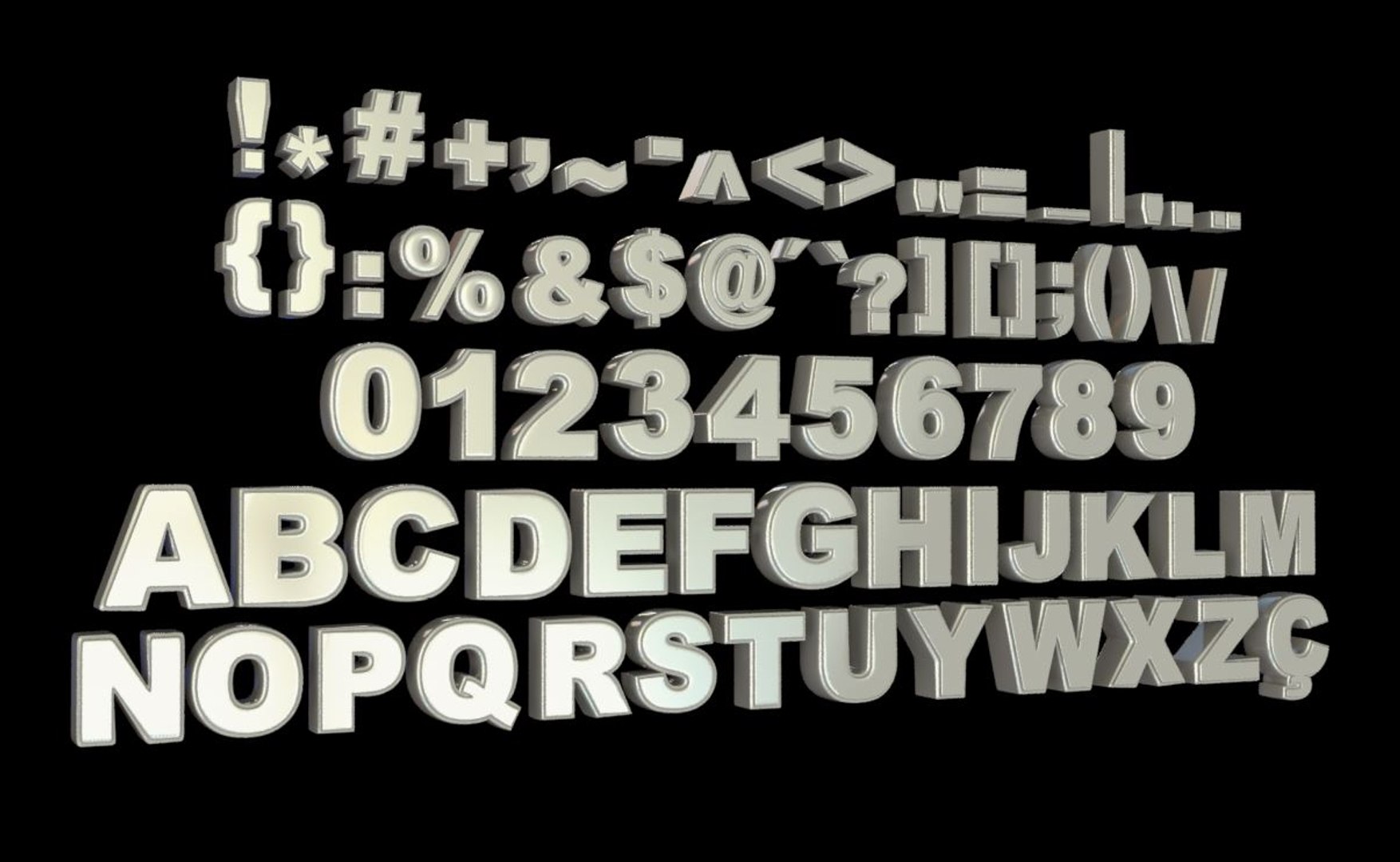 Alphabet - Letters Number 3D Model - TurboSquid 1540136
