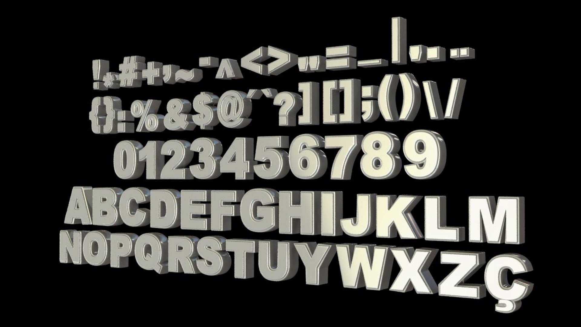 Alphabet - Letters Number 3D Model - TurboSquid 1540136