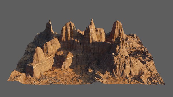 8K Detailed Cliff Landscape 4 3D model - TurboSquid 1820536