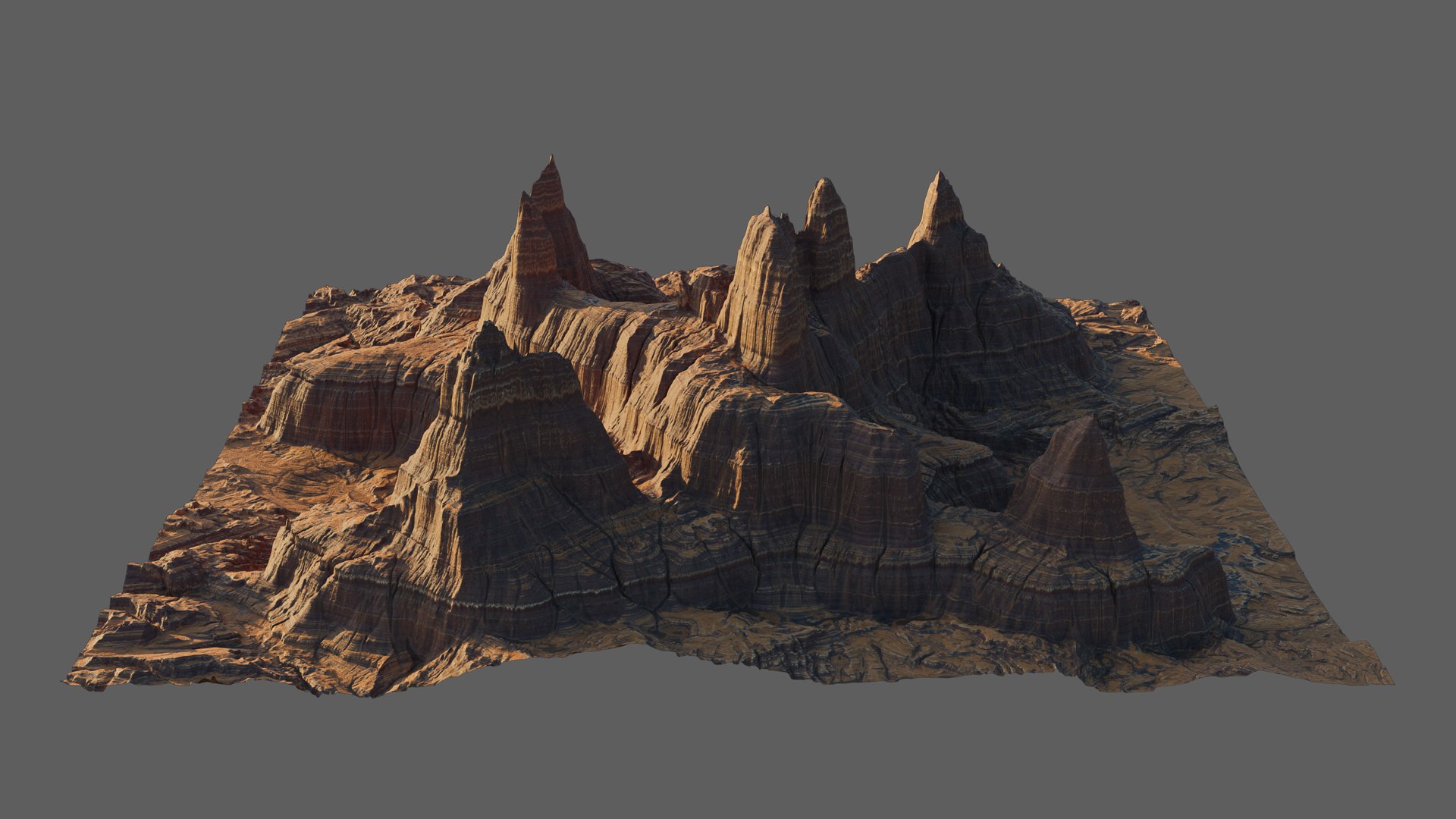8K Detailed Cliff Landscape 4 3D Model - TurboSquid 1820536