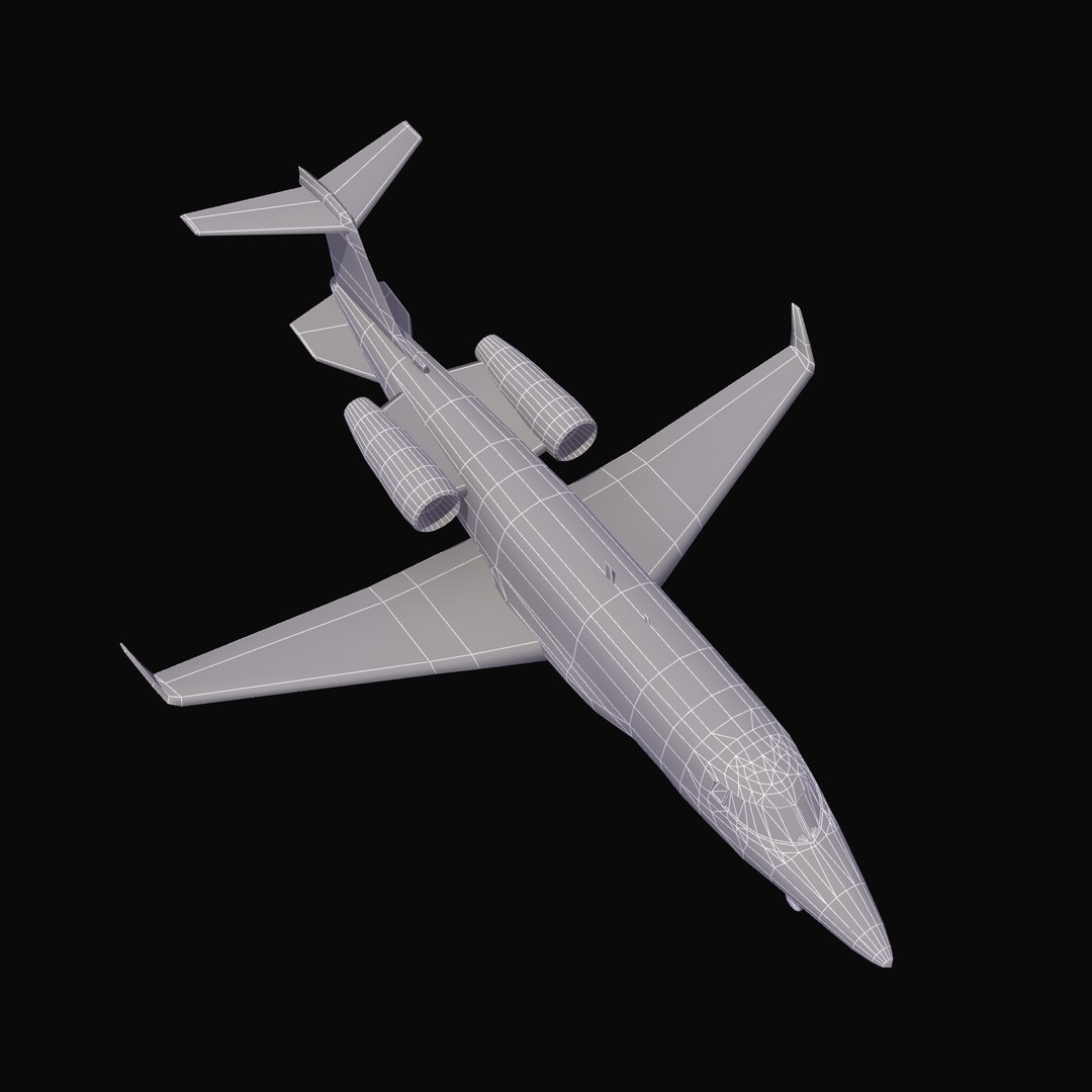 3d private jet model