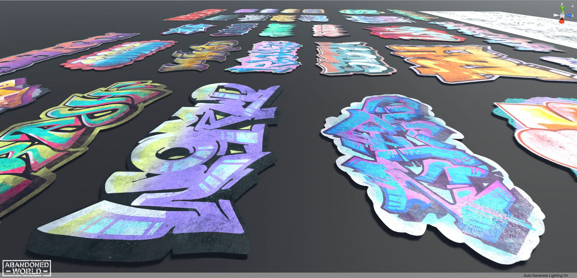 Graffiti Pack Decals III For UE4 And Unity 3D Model - TurboSquid 1861445