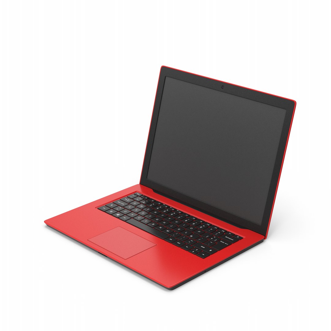 3D Red Laptop model - TurboSquid 2091906