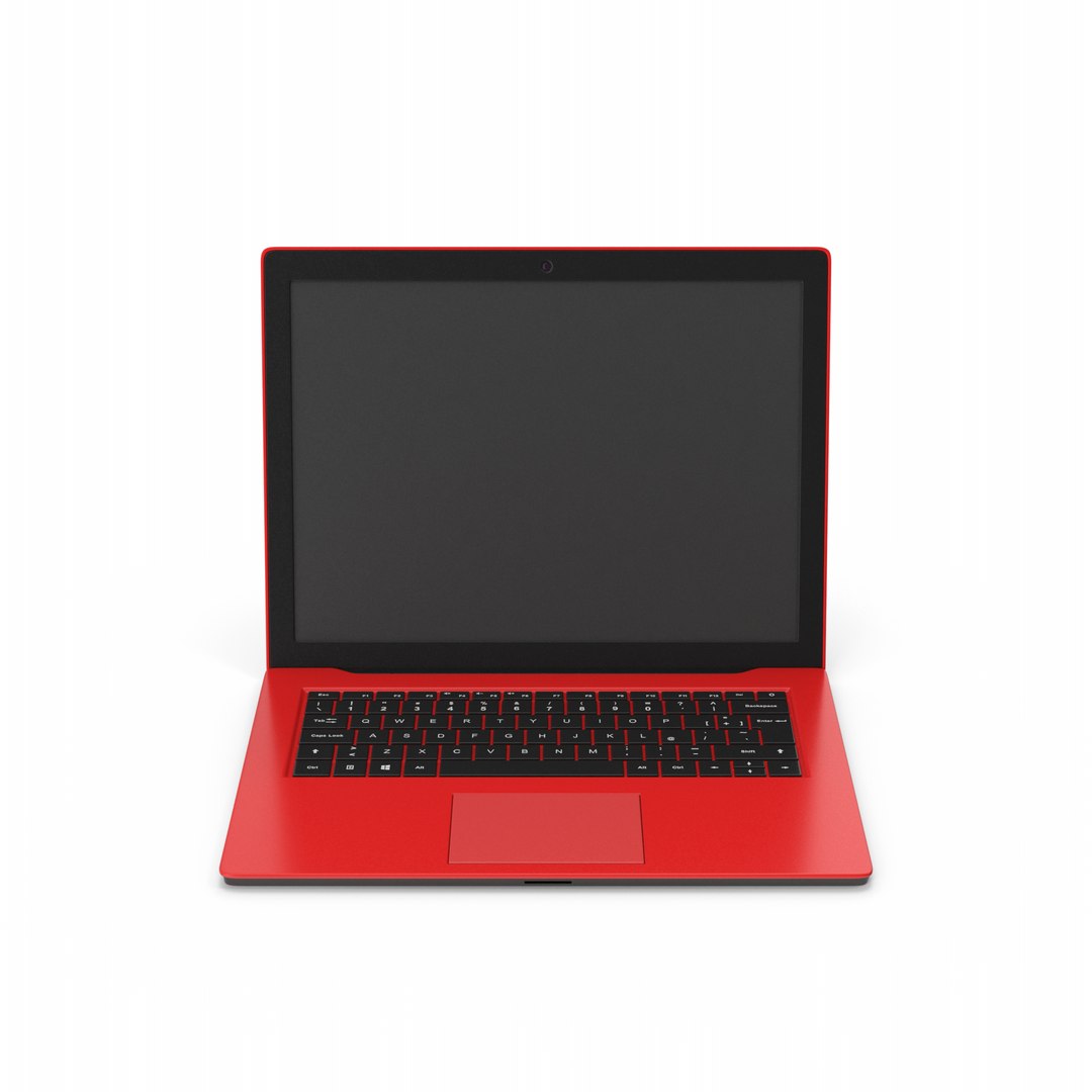 3D Red Laptop model - TurboSquid 2091906