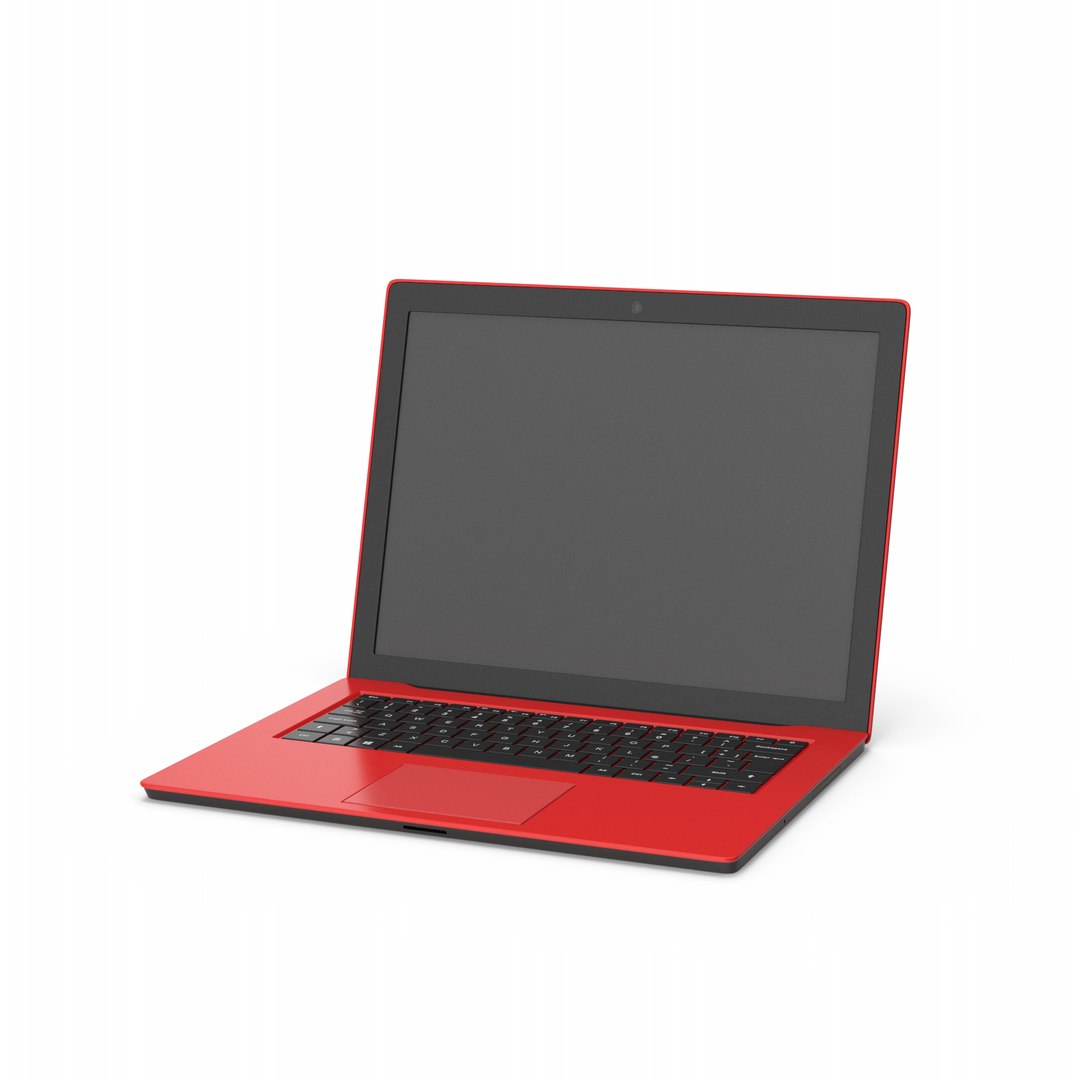 3D Red Laptop model - TurboSquid 2091906