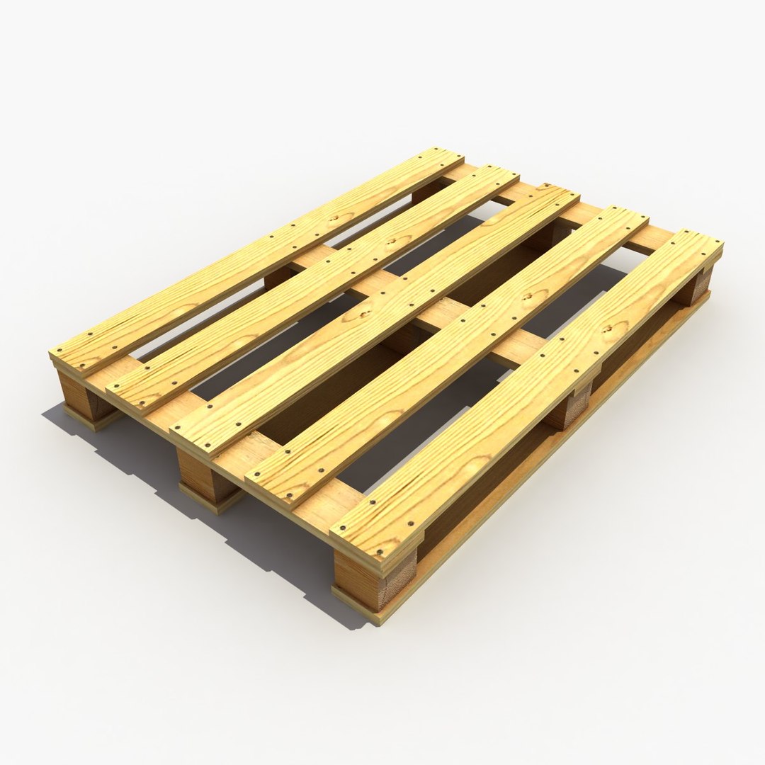 3d wood pallet model