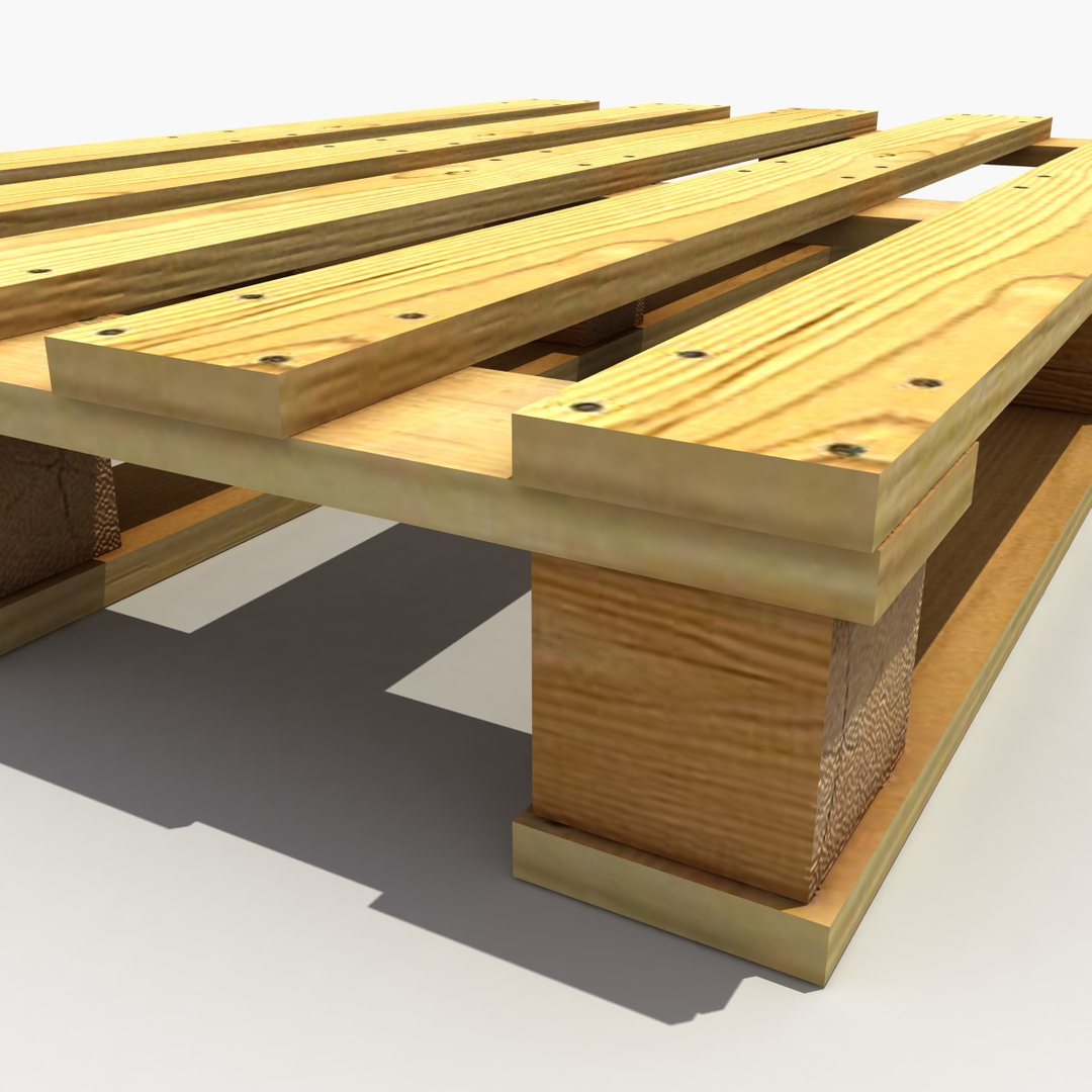 3d wood pallet model
