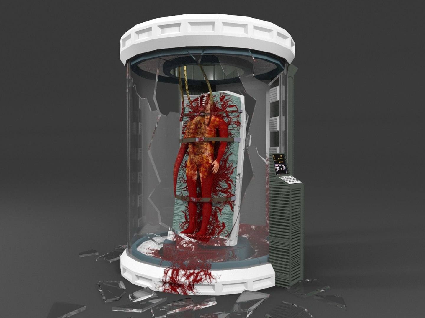 Obj Horror Lab Room Creature