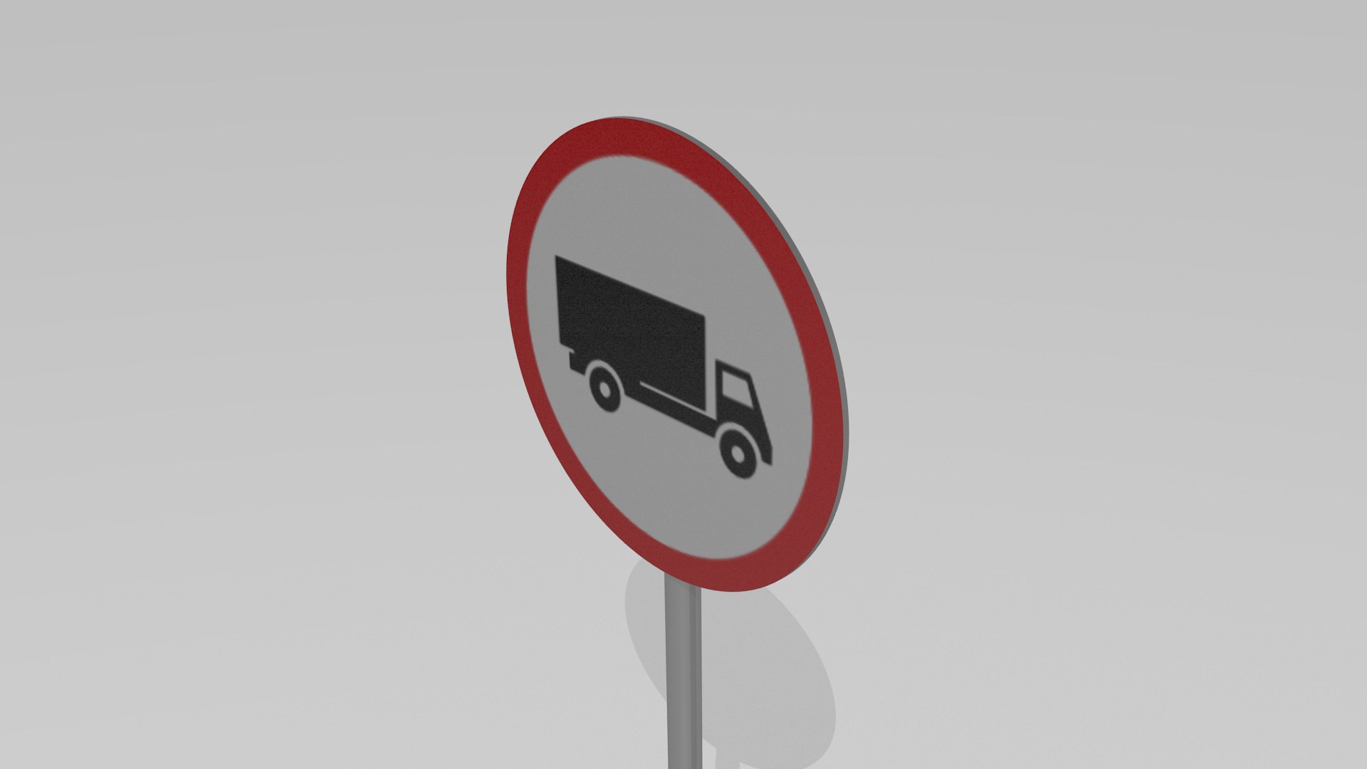 Heavy Vehicles Prohibited Sign Obj