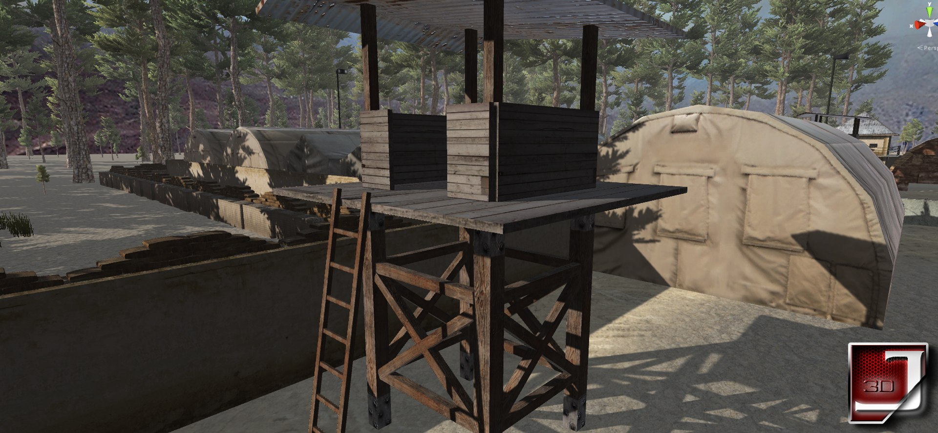 3d Military Base Scar L Model