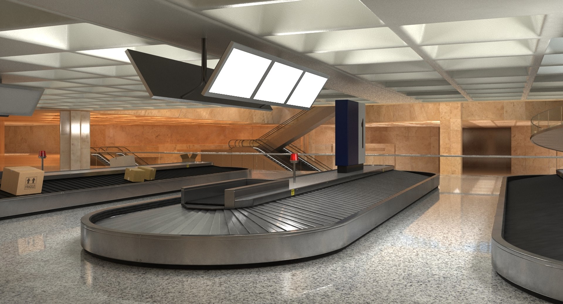3D Baggage Carousel Model - TurboSquid 1275775