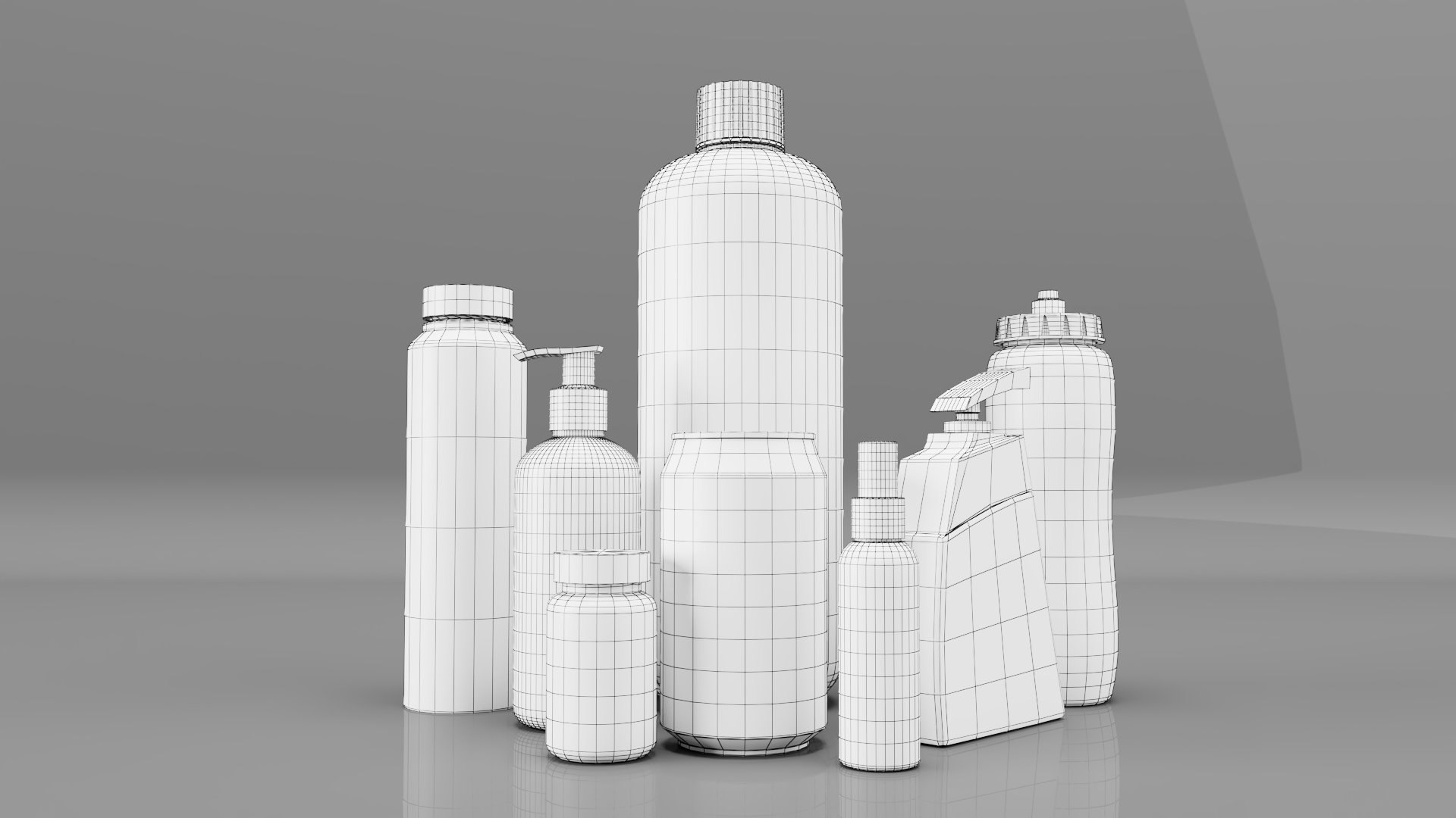 Plastic Bottle Collection Low-poly 3d Model 3D Model - TurboSquid 2153684