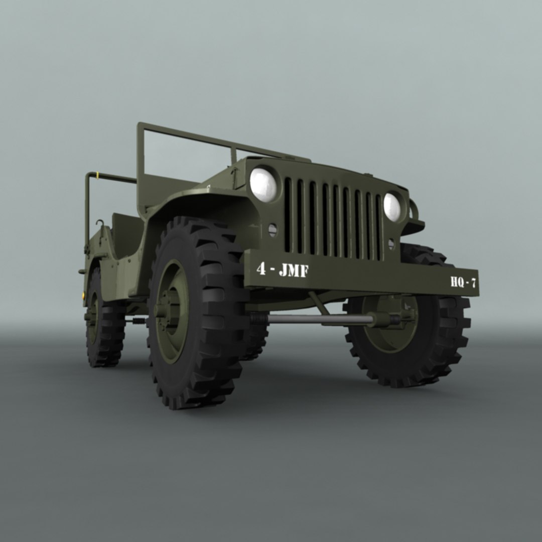 Ww2 Willys Jeep 3d Model