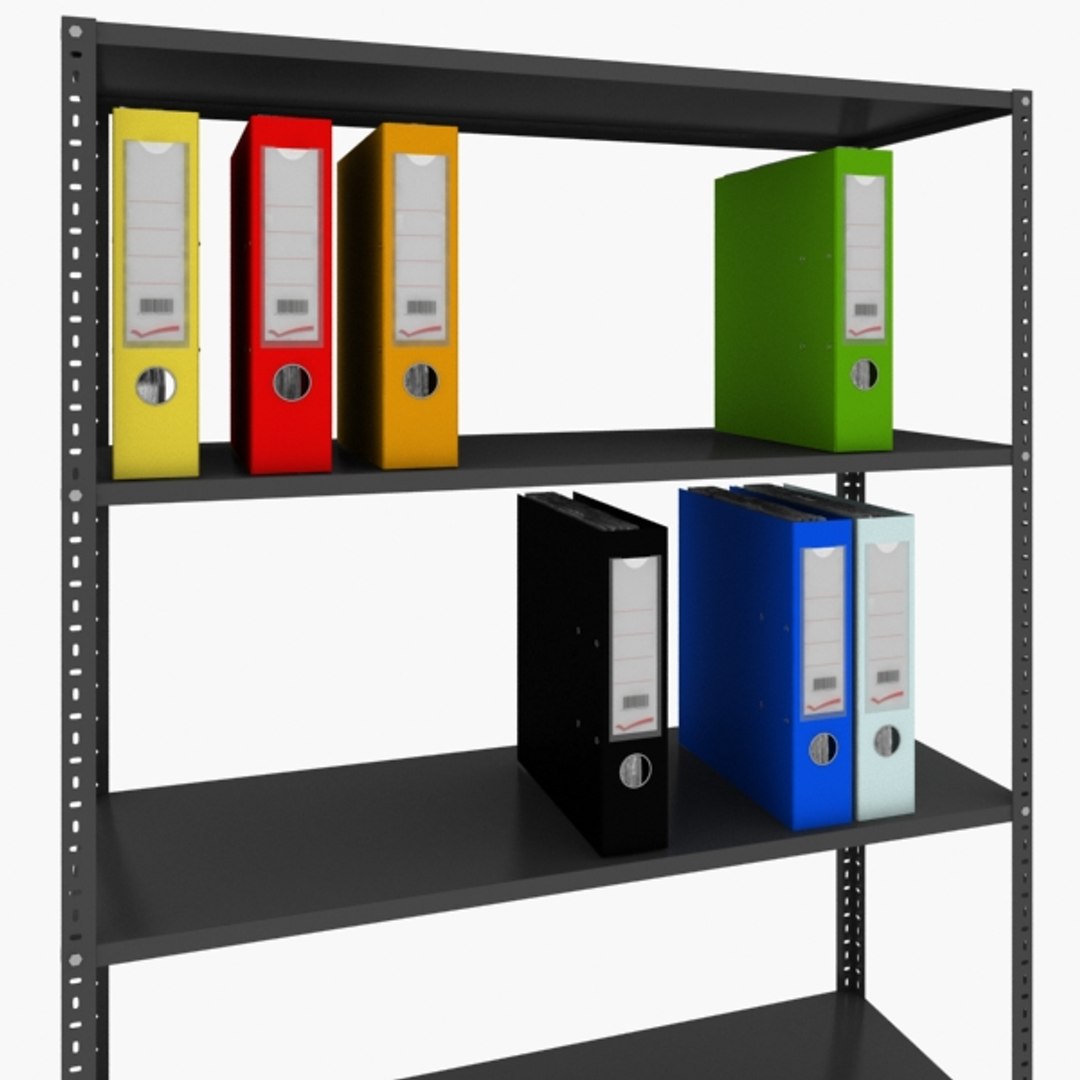 3d model file folder shelf