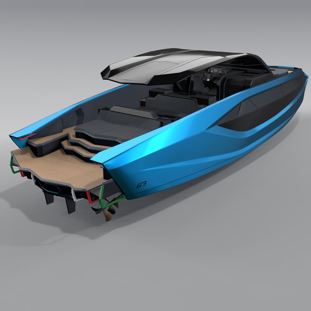 3D model Tecnomar Lamborghini 63 Blue - TurboSquid 2032910