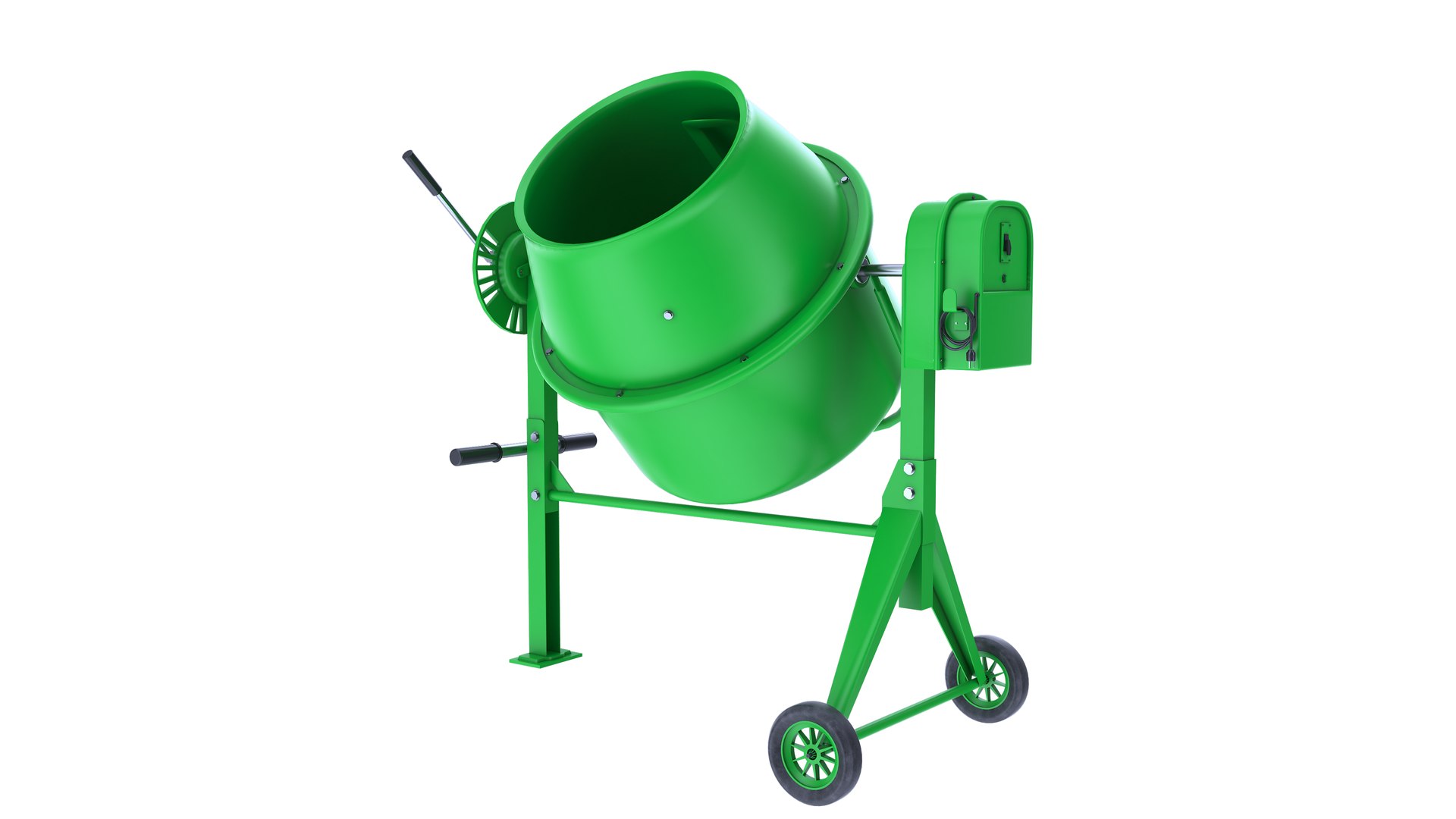 Concrete Mixer - Green 3D model - TurboSquid 1908316