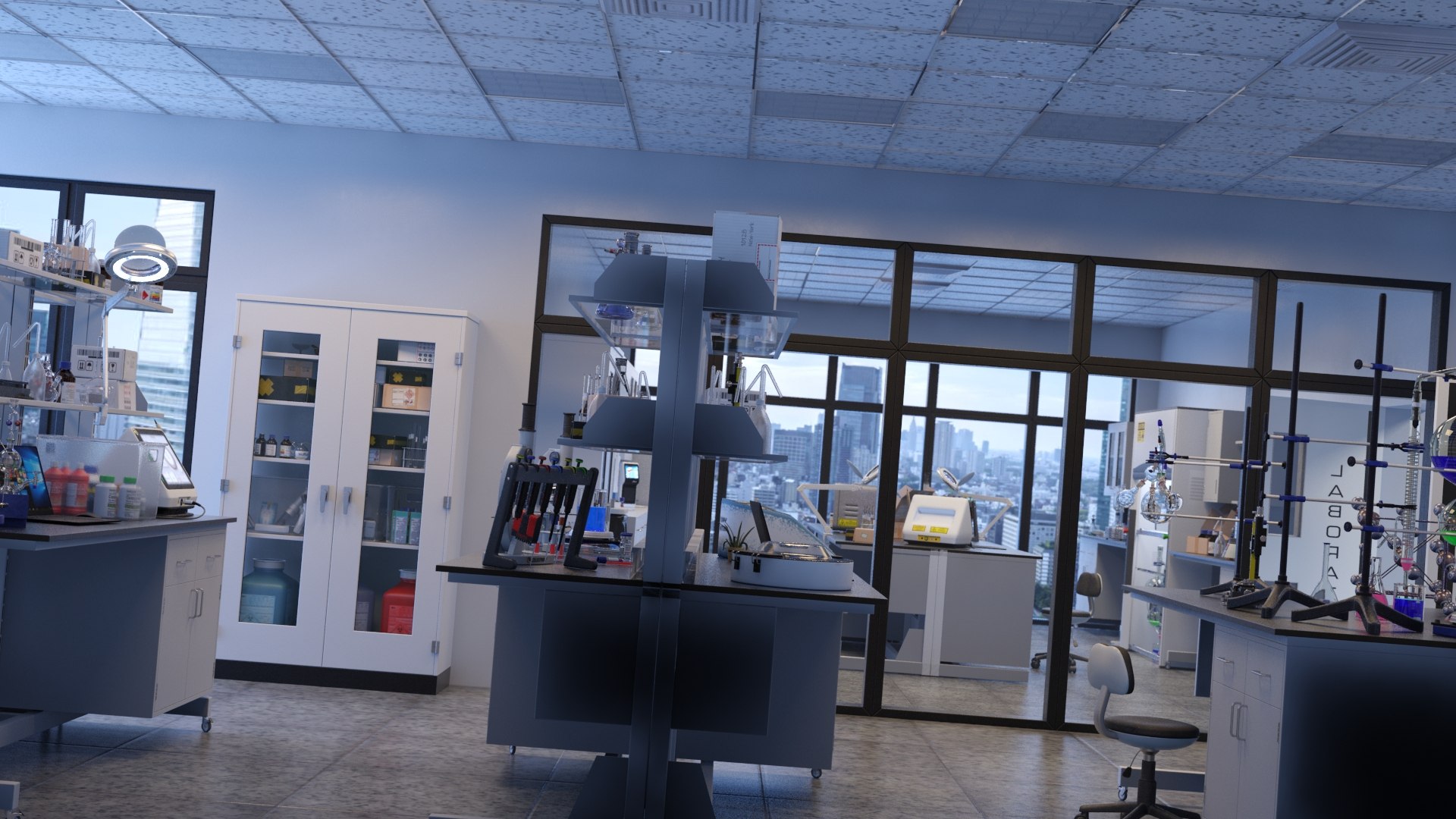 Laboratory Double 3D Model - TurboSquid 2280140