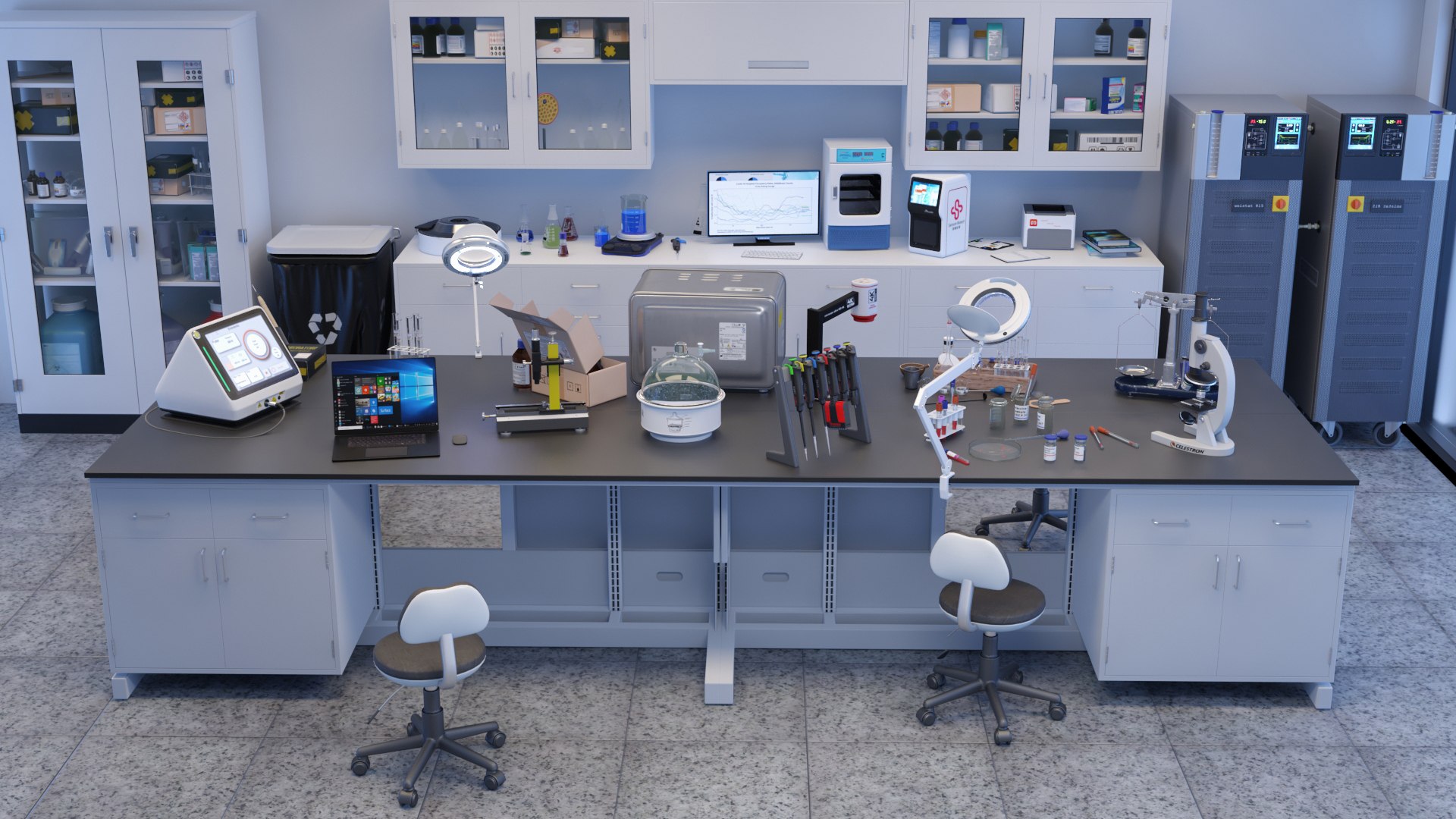 Laboratory Double 3D Model - TurboSquid 2280140