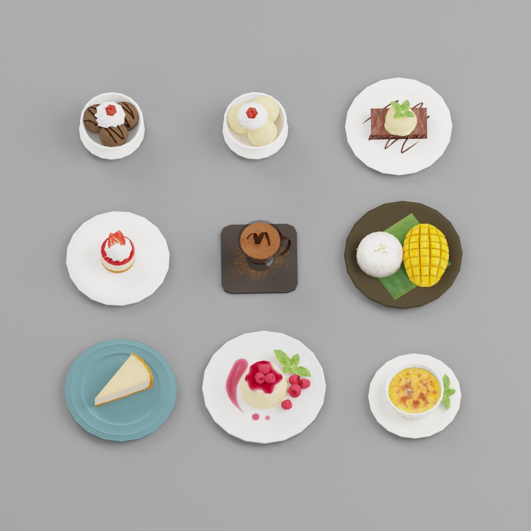 Dessert Food Icecream Model - TurboSquid 1433066