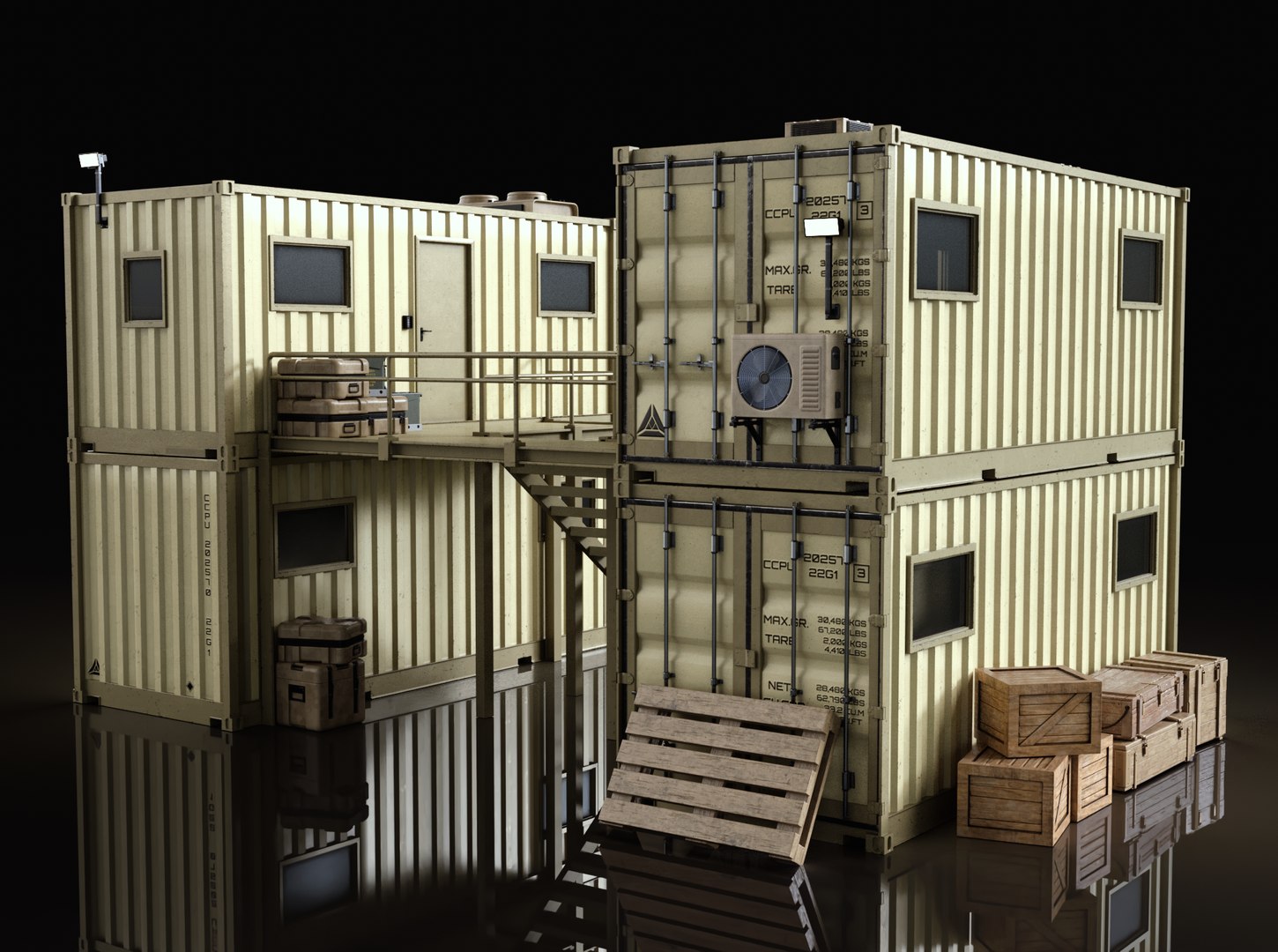 3D Military Container Stage Props Model - TurboSquid 2235536