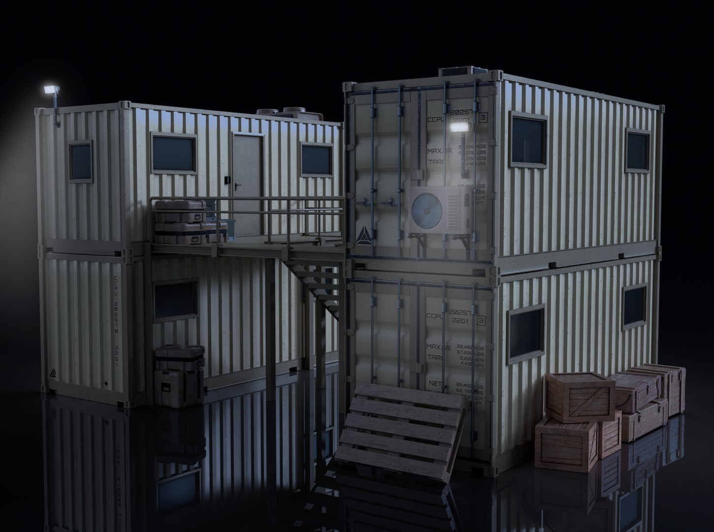 3D Military Container Stage Props Model - TurboSquid 2235536
