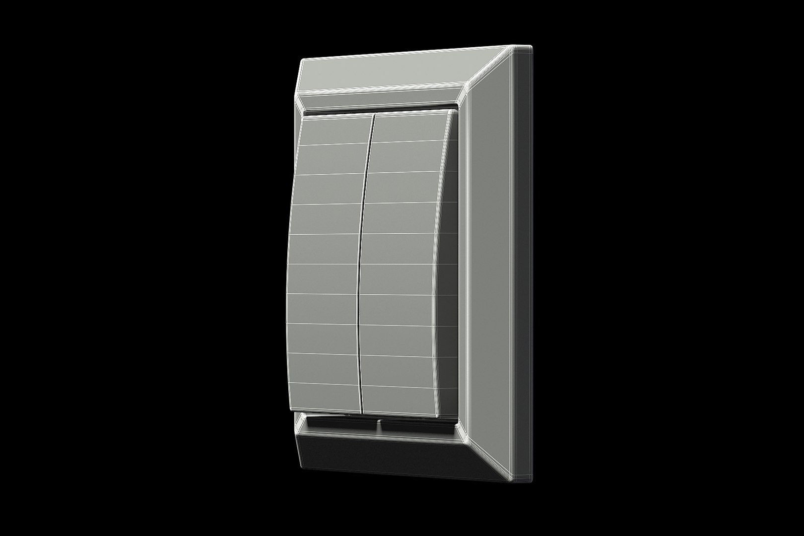 3D white double power switch - TurboSquid 1351128