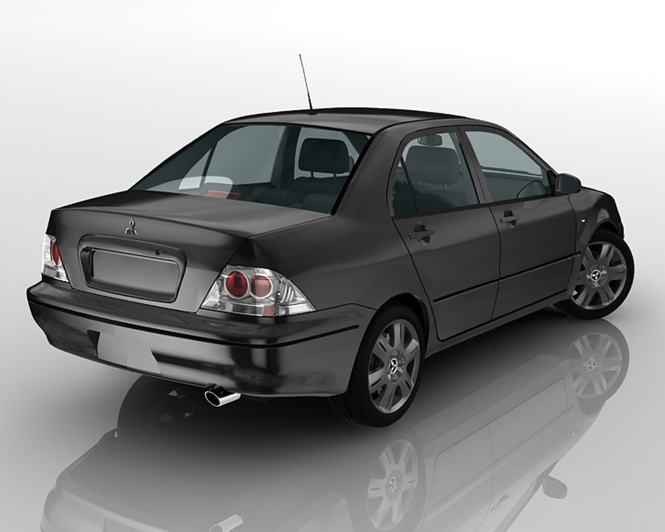 road mitsubishi lancer 1 3d model