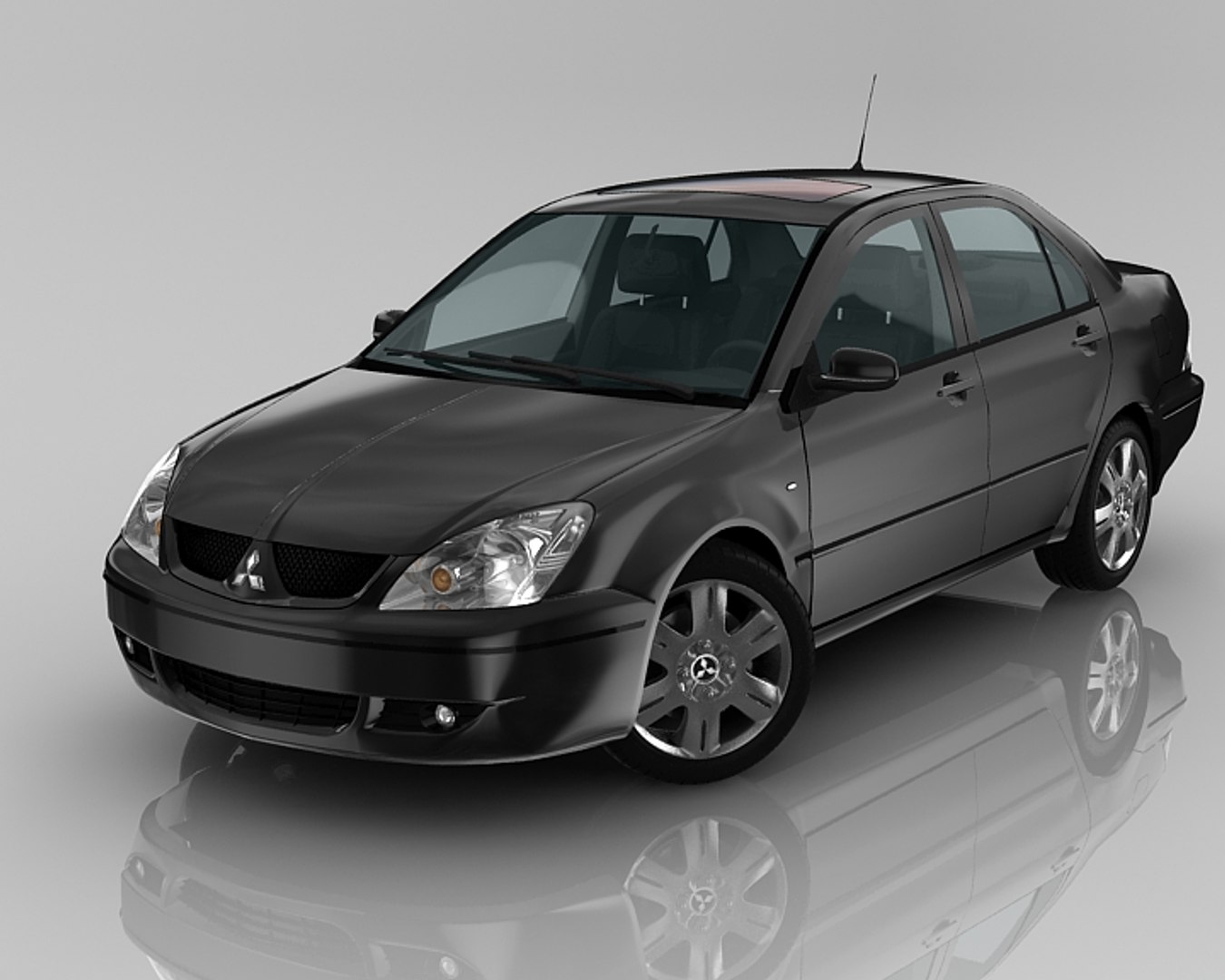 road mitsubishi lancer 1 3d model