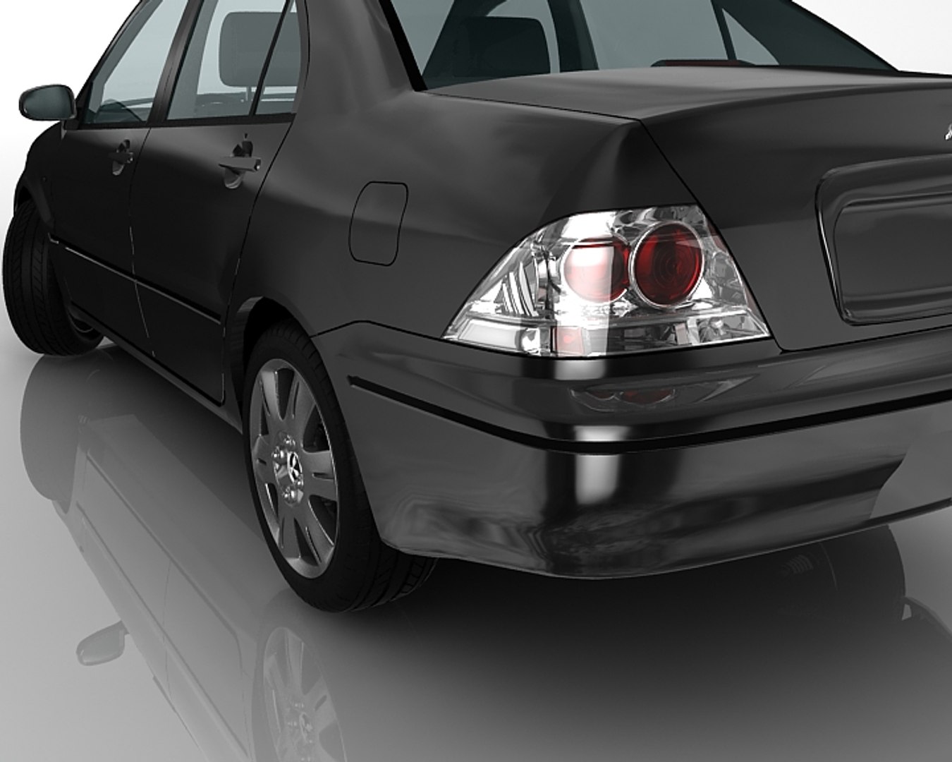 road mitsubishi lancer 1 3d model