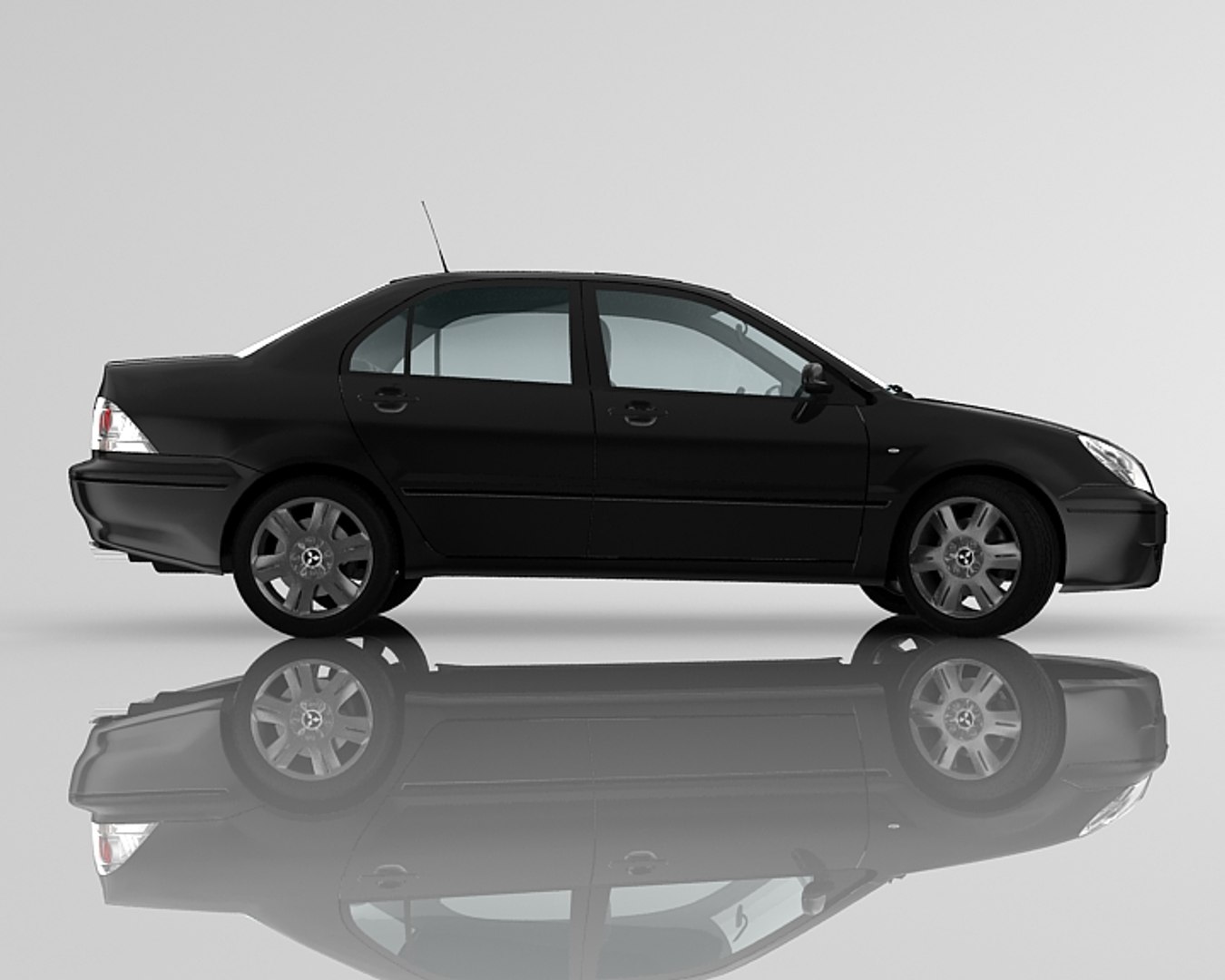 road mitsubishi lancer 1 3d model