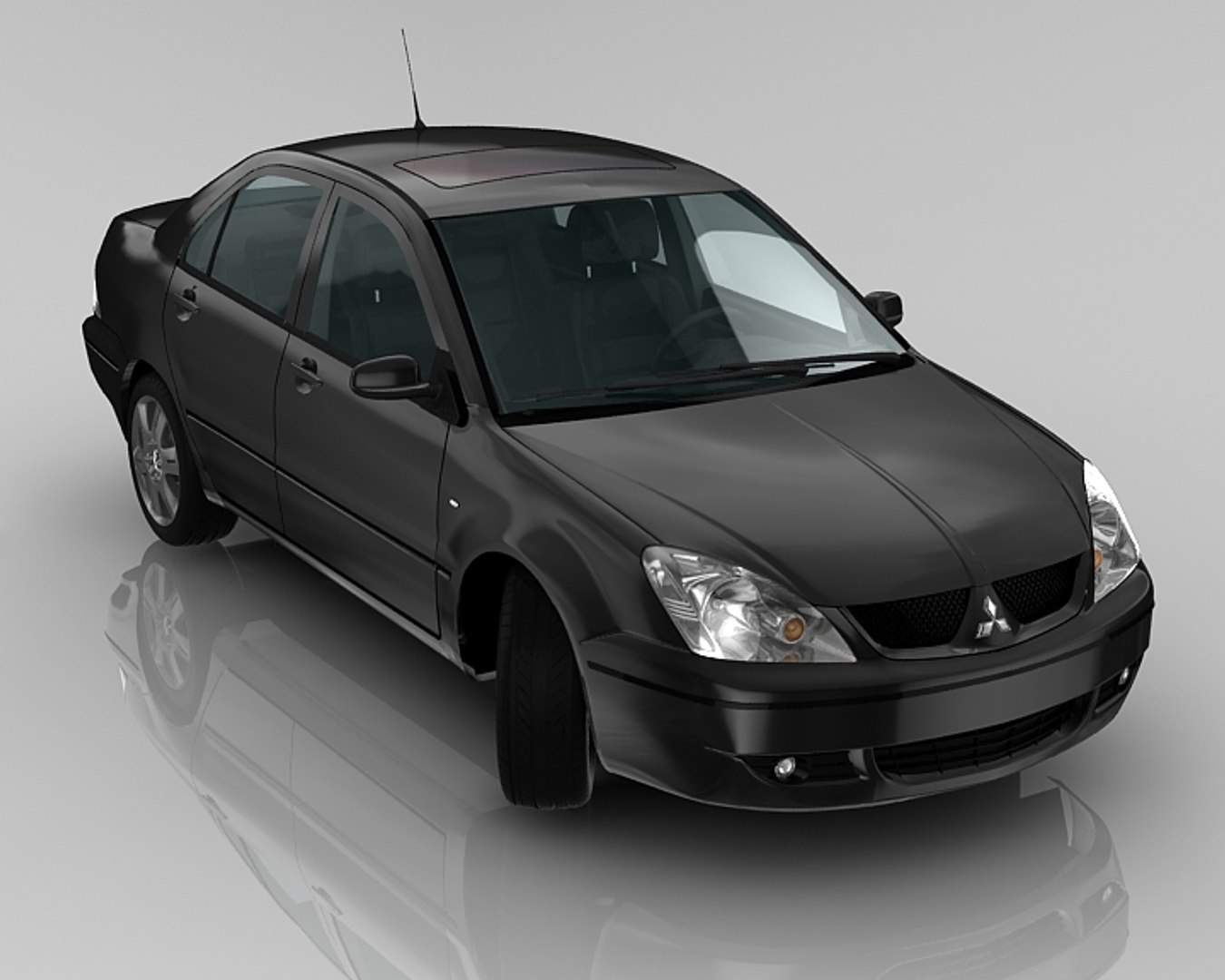 road mitsubishi lancer 1 3d model