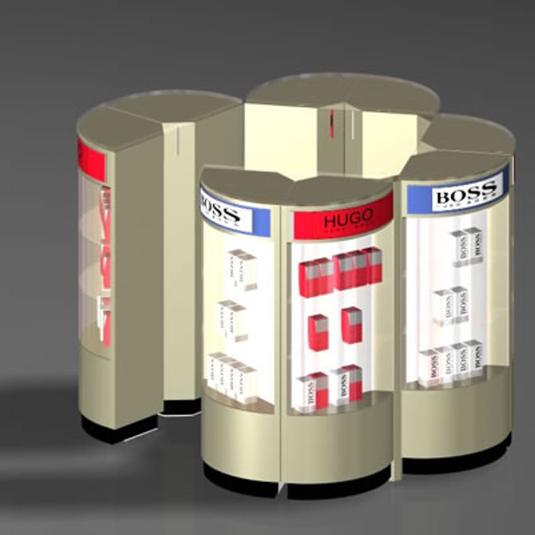 hugo boss stand 3d max