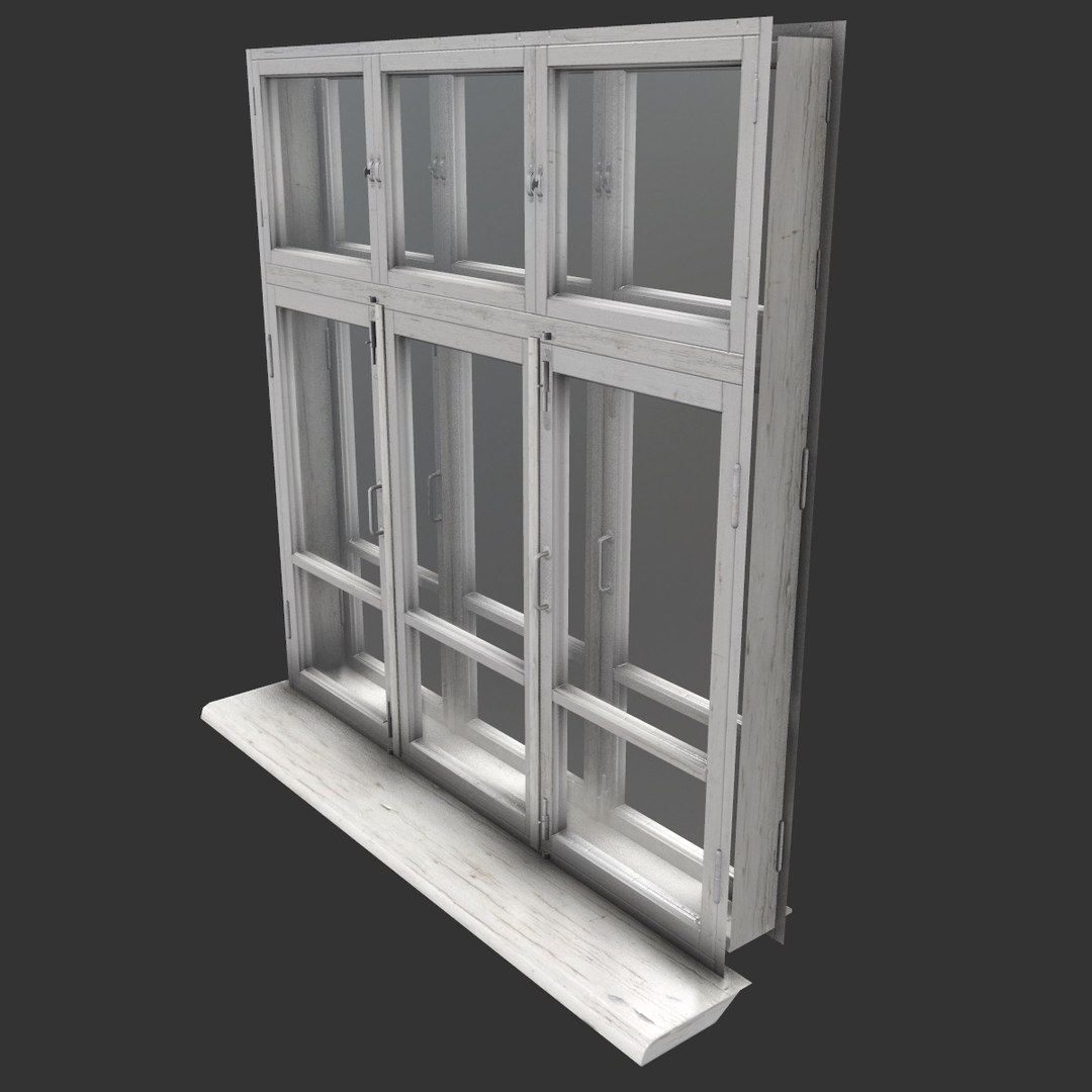 3d Old Window Model
