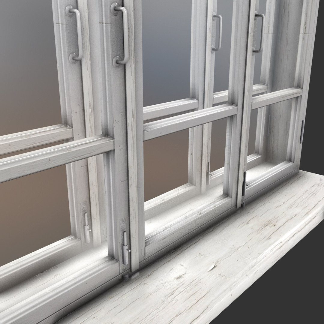 3d Old Window Model