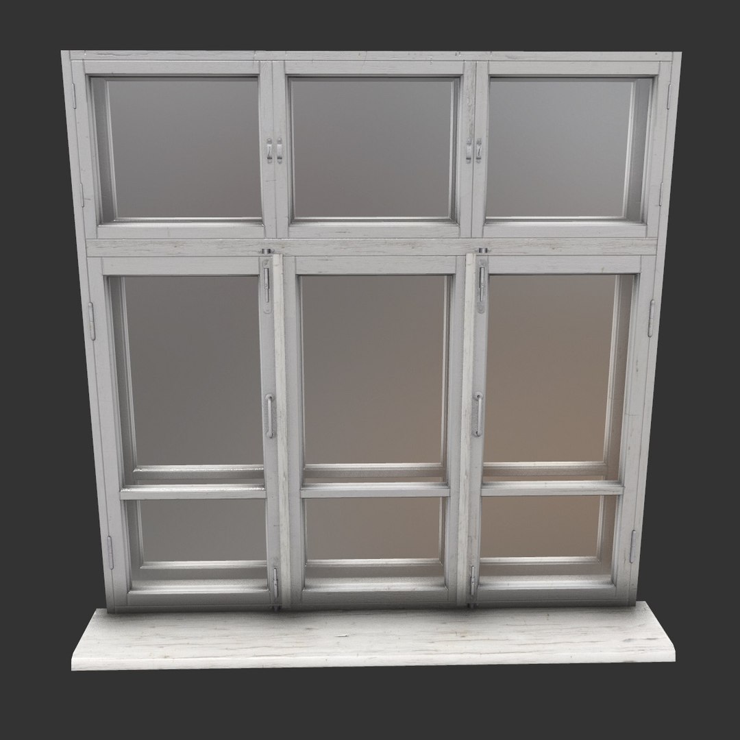 3d Old Window Model