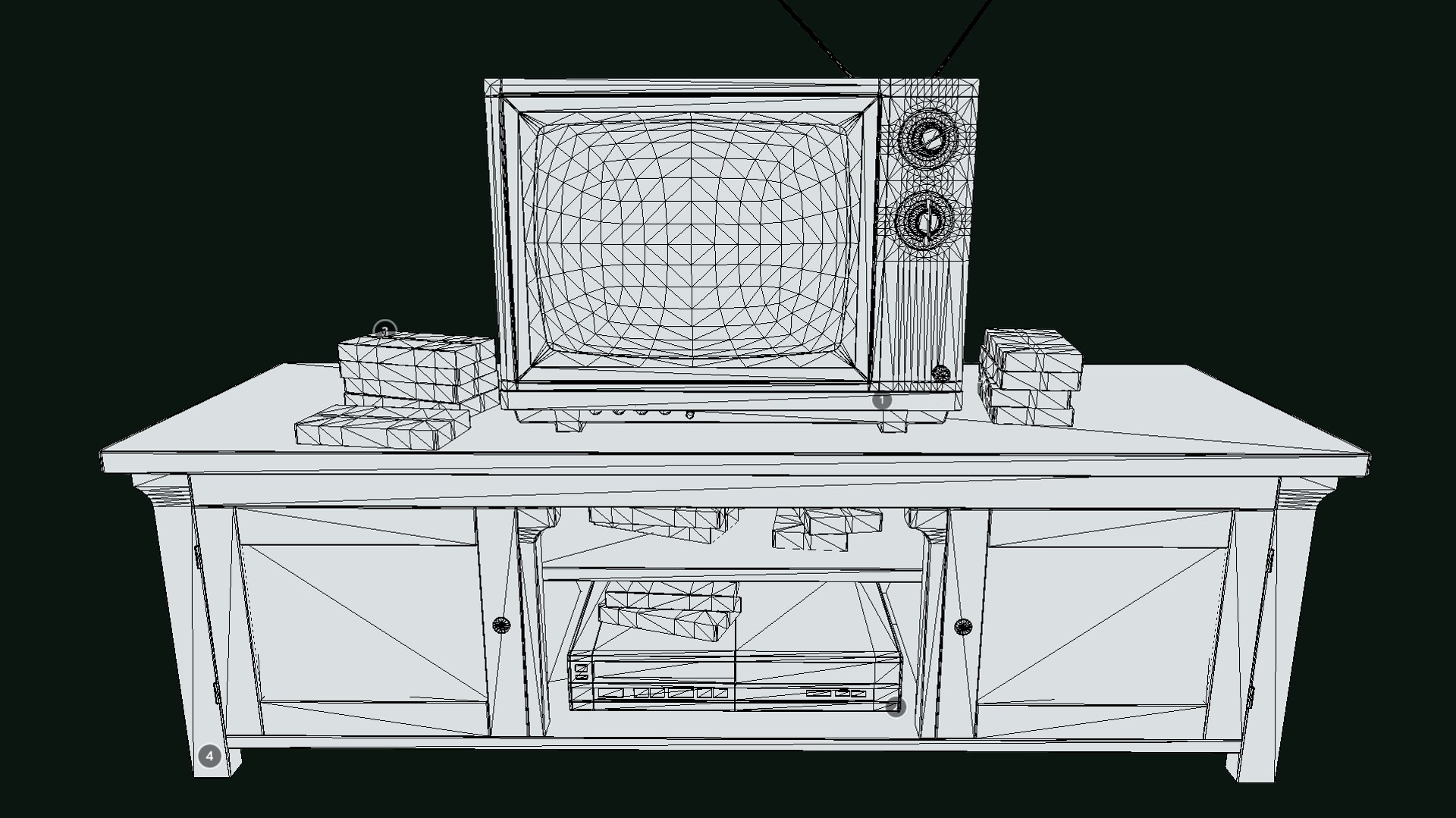 3D TV Set 80s Asset - TurboSquid 2120173