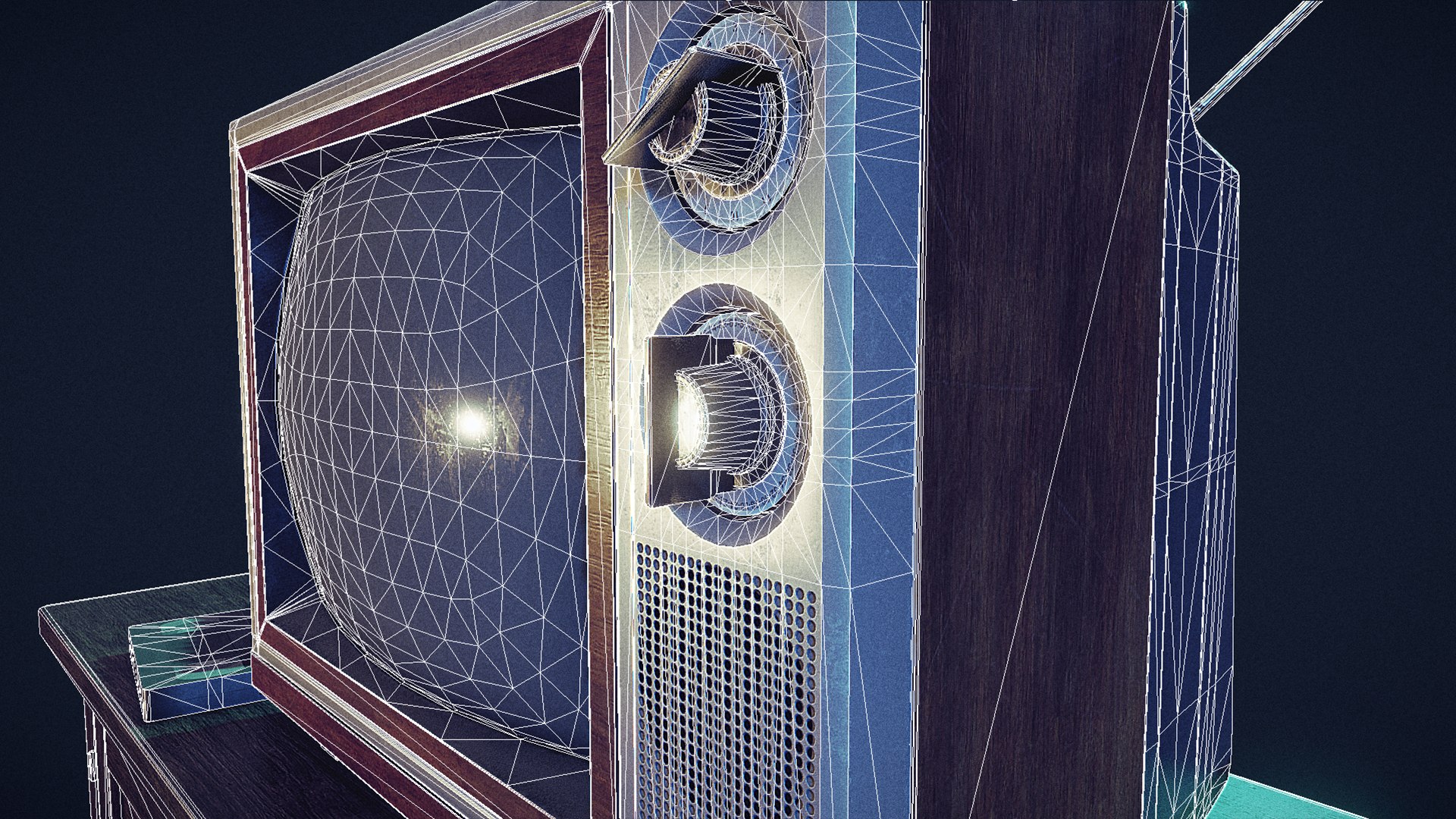 3D TV Set 80s Asset - TurboSquid 2120173