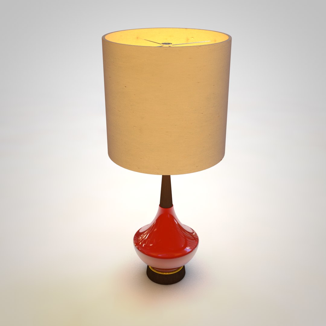 3D Red Modern Lamp Model - TurboSquid 1201908