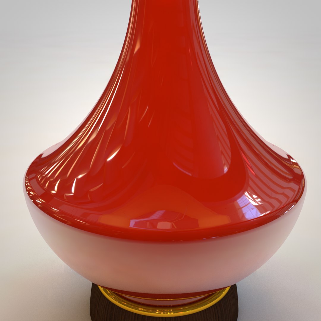 3D Red Modern Lamp Model - TurboSquid 1201908