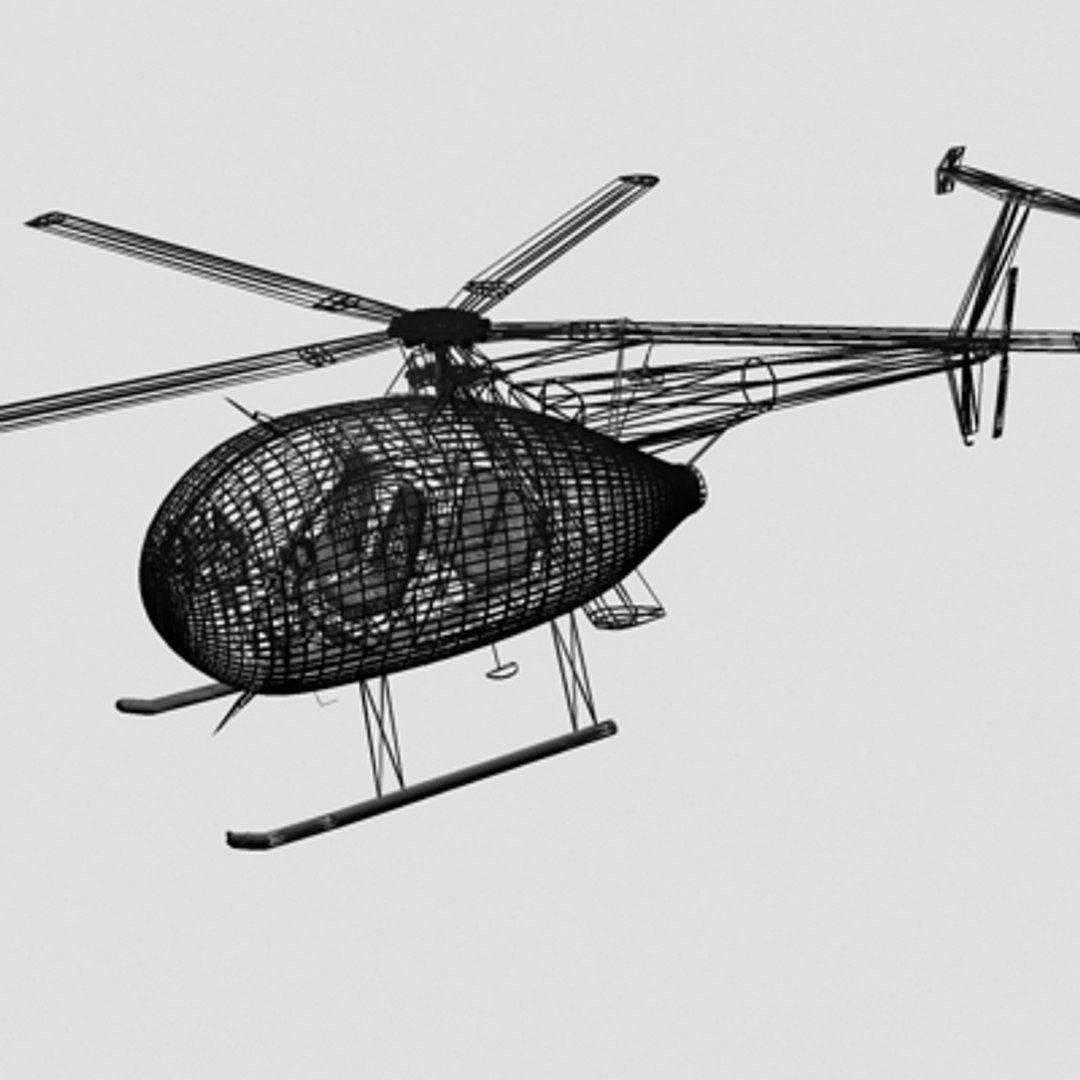 3ds Max Hughes 500d Helicopters