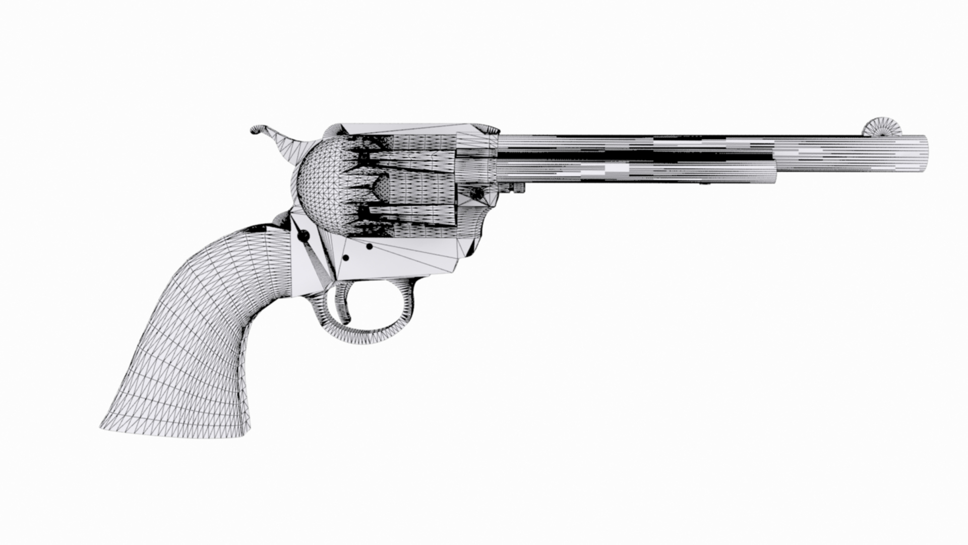 3d Colt Peacemaker Revolver Firearms Model