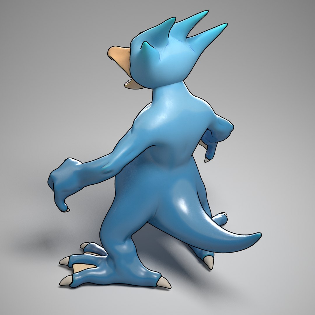 3d model of golduck pokemon